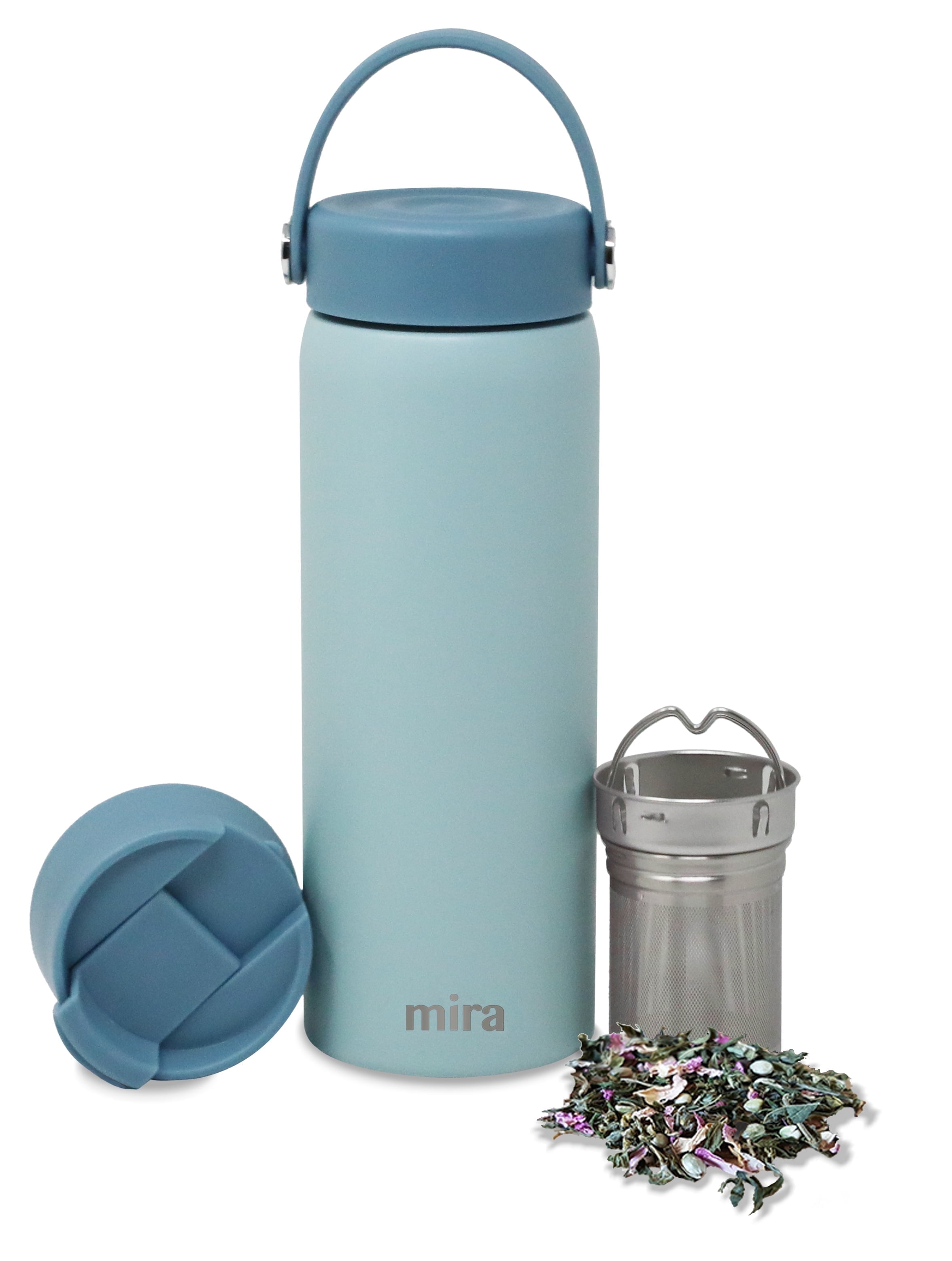 MIRA 18oz Insulated Stainless Steel Thermos, Travel Mug with Tea ...