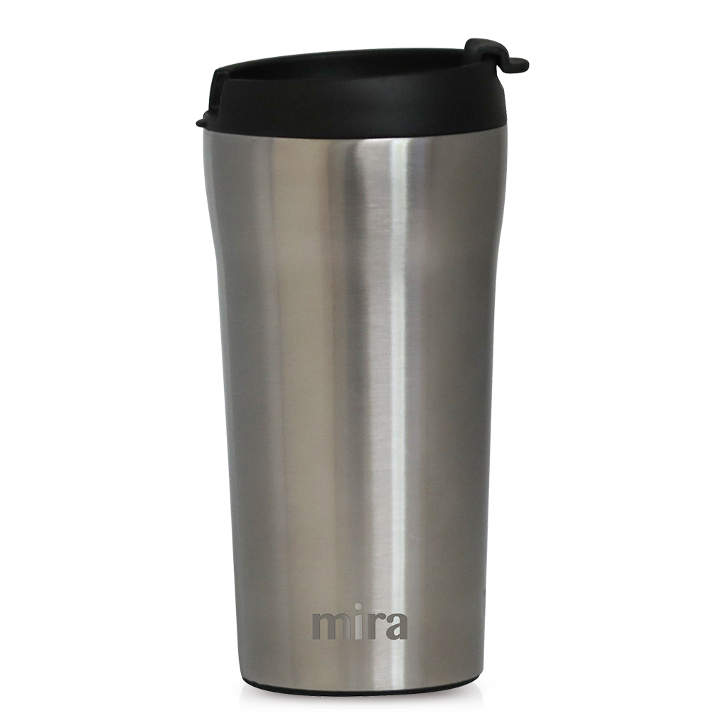 MIRA Stainless Steel Insulated Travel Car Mug | Spill Proof Flip Lid ...