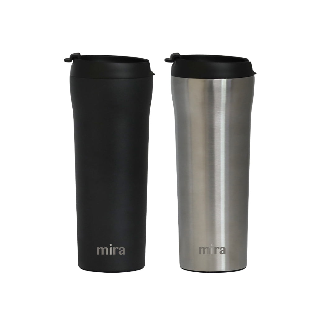 MIRA Stainless Steel Insulated Travel Car Mug | Spill Proof Flip Lid ...