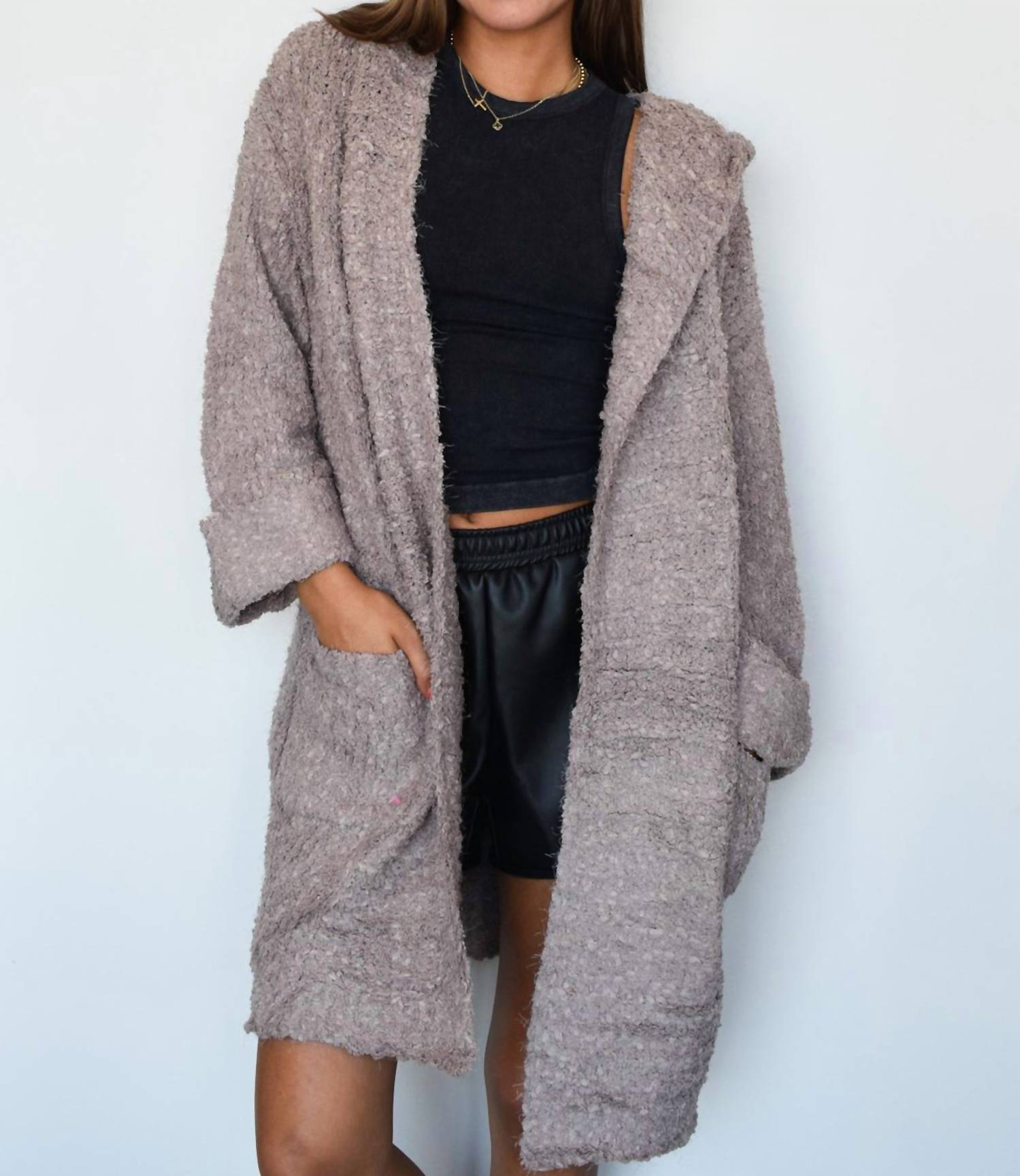 Miracle Mocha Long Line Cardigan - Walmart.com