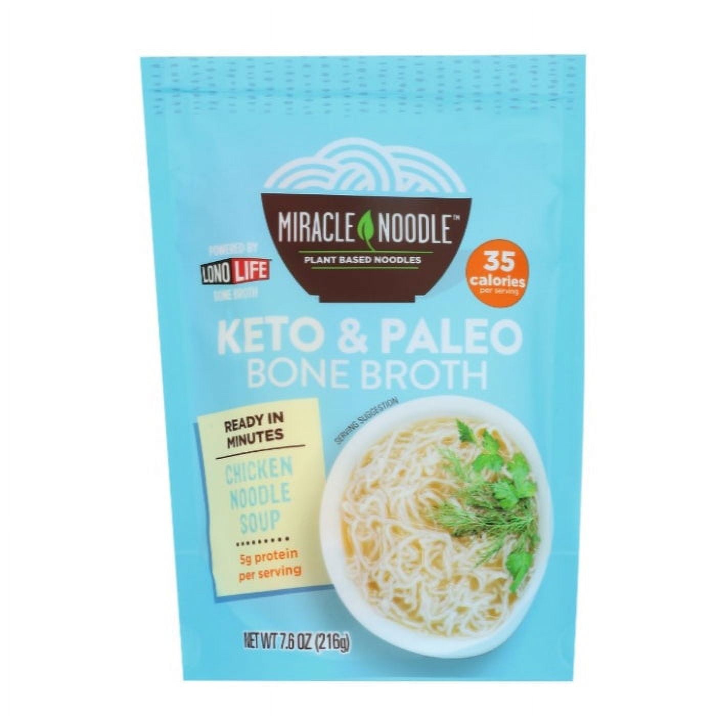 Miracle Noodle Soup - Chicken Bone Broth, 7.6 oz, Pack of 6 - Walmart.com