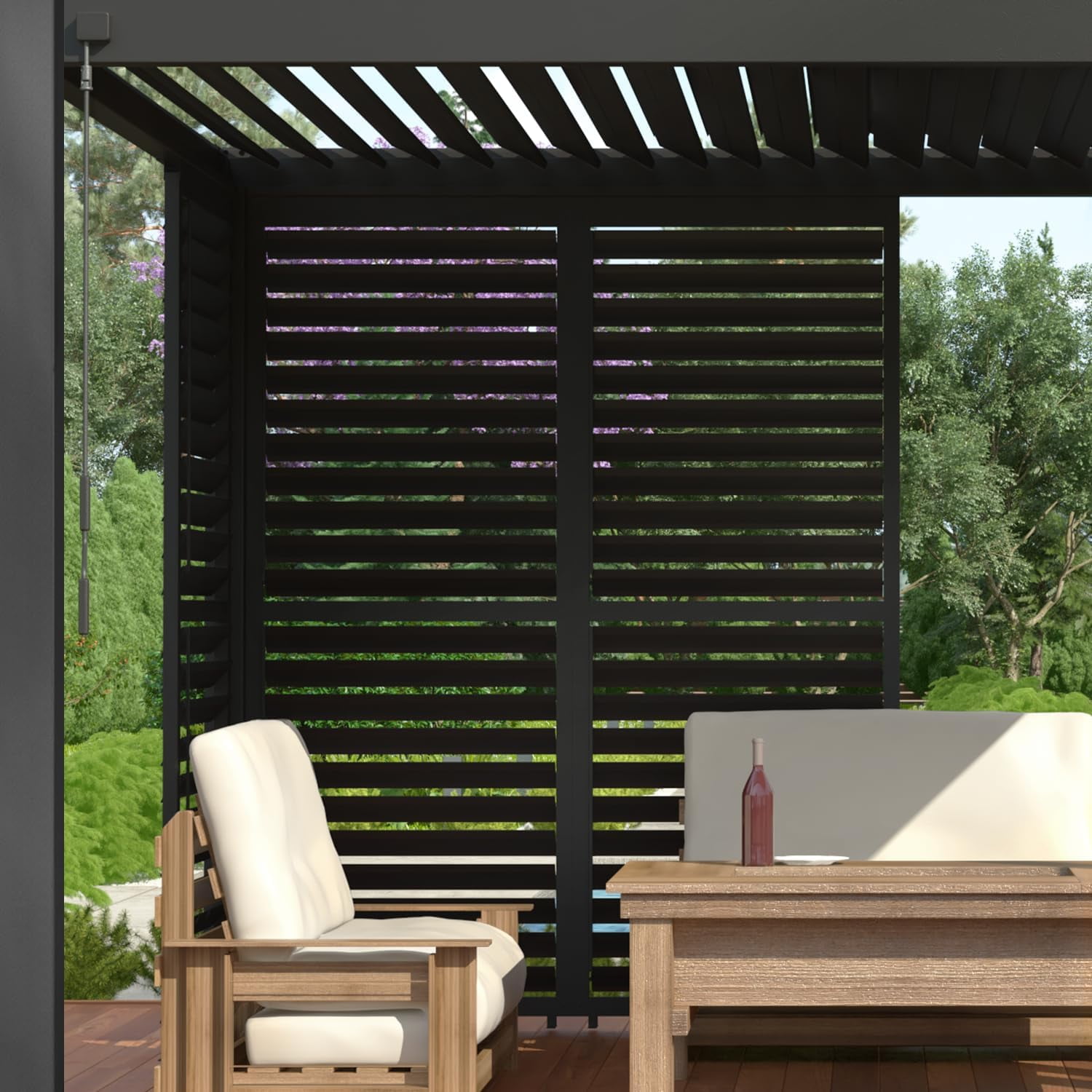 MIRADOR 10" x 13" Charcoal Sun Shade Shutter Wall Louvered - Walmart.com