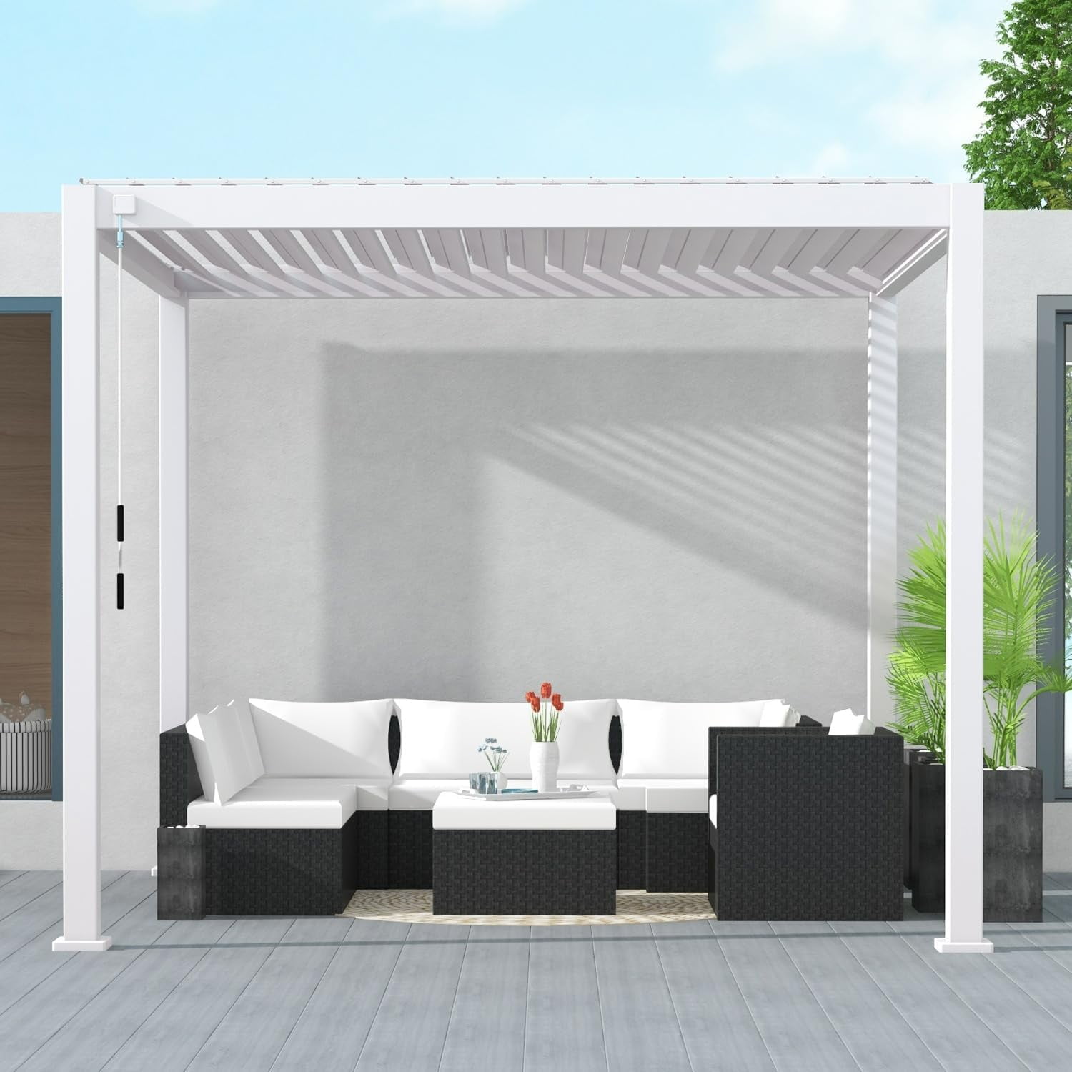 MIRADOR 111S 10x10 ft Outdoor Louvered Pergola, Aluminum Hardtop Gazebo ...