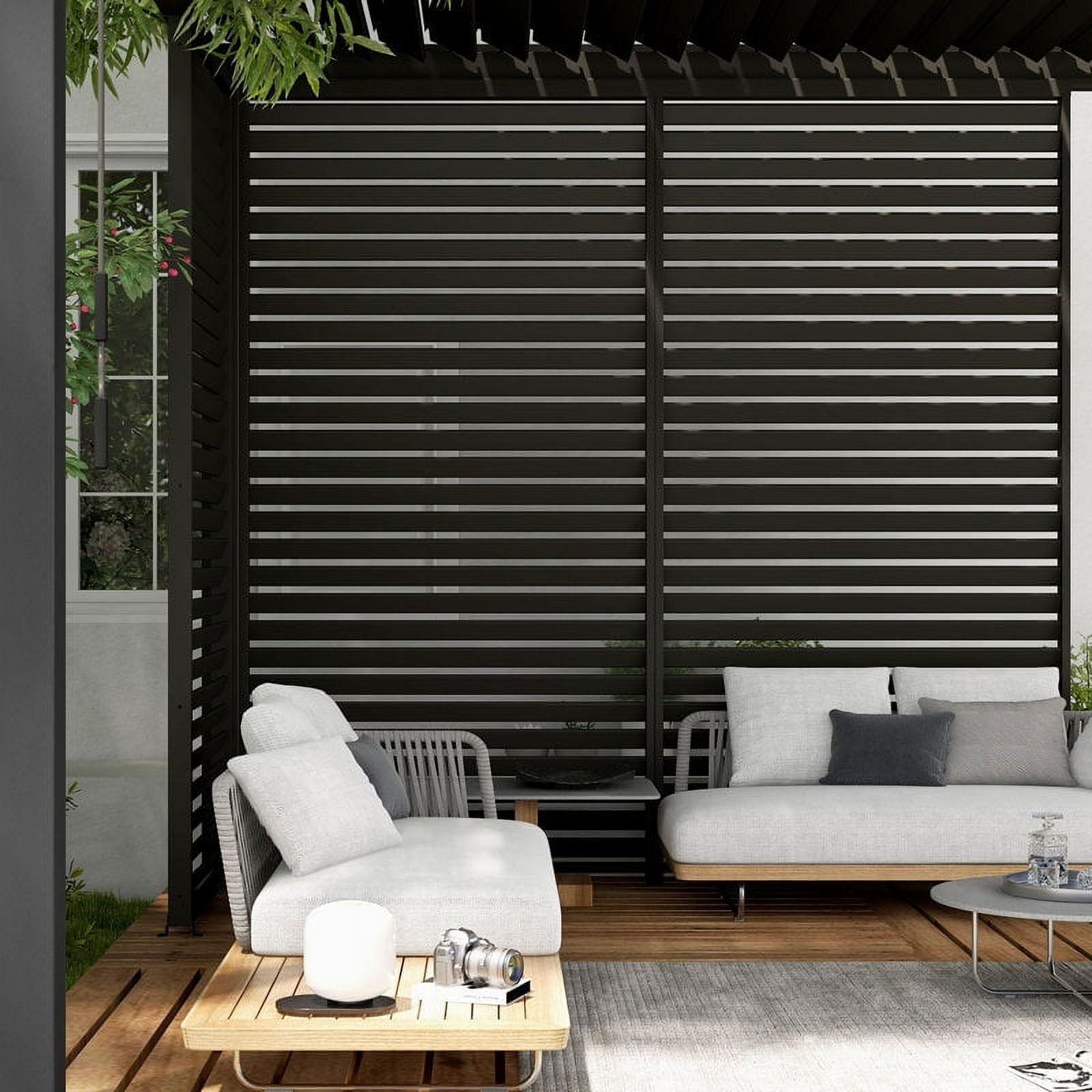 MIRADOR Metal Panels: Aluminum Louvered Shutter Wall Accessory for ...