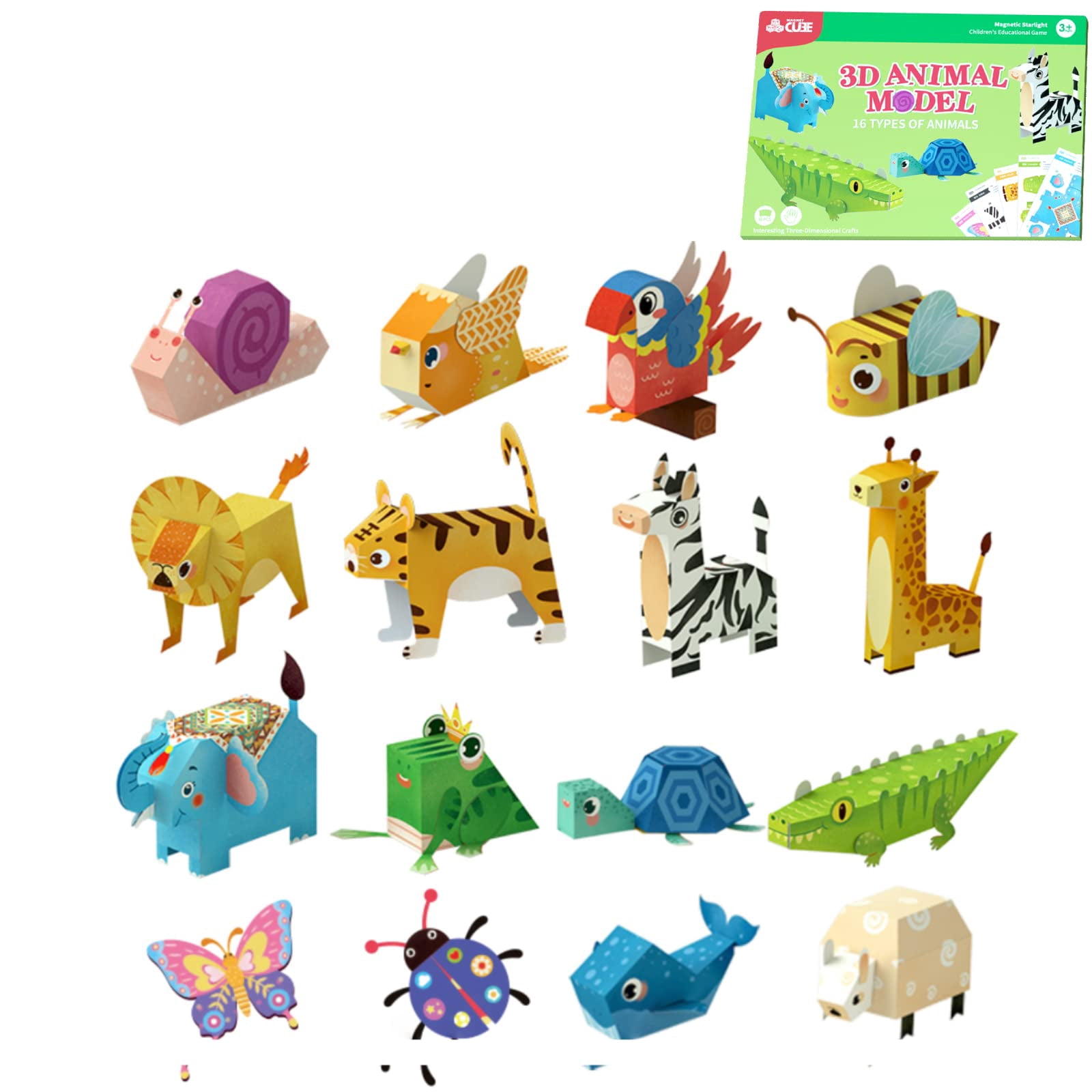 MIREONETRY Origami Kit for Kids Ages 6+,16 Style 3D Animal Origami ...