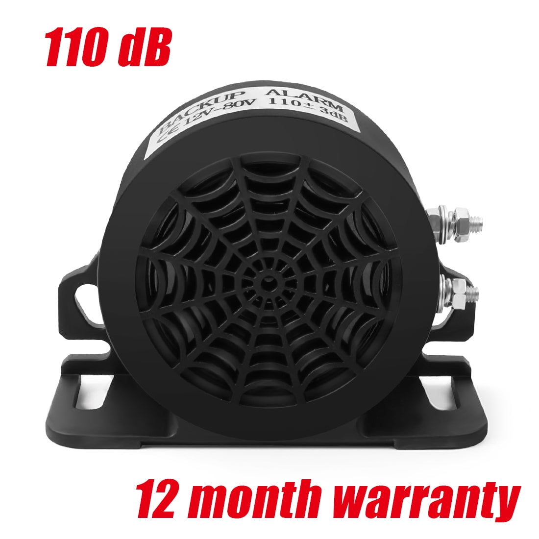 MIRKOO Backup Alarm, 110dB 12V-80V DC Waterproof Industrial Heavy-duty ...