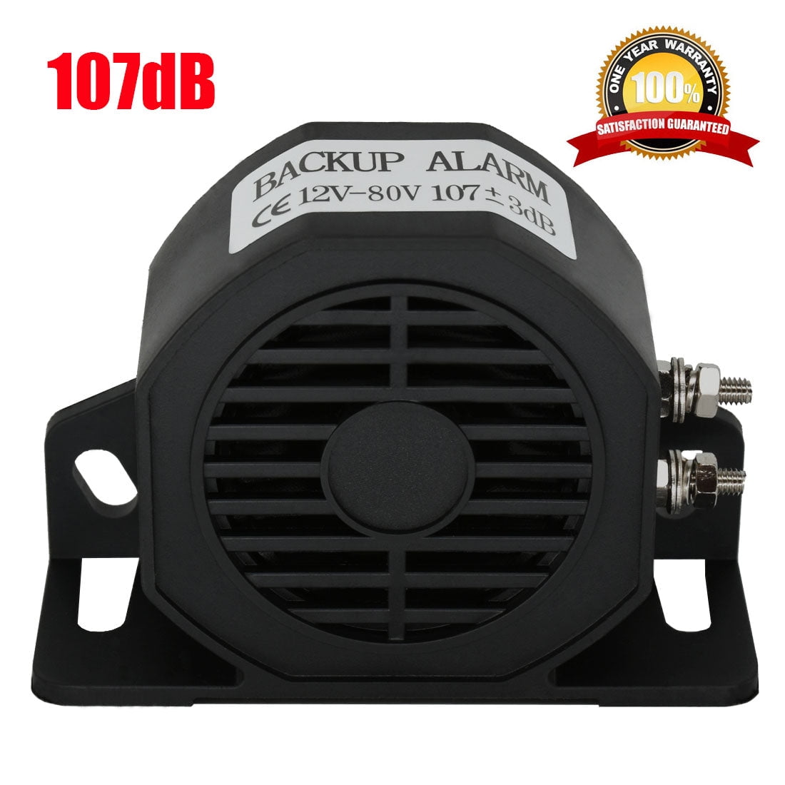 MIRKOO Backup Alarm, 107dB 12V-80V DC Waterproof Industrial Heavy-duty ...