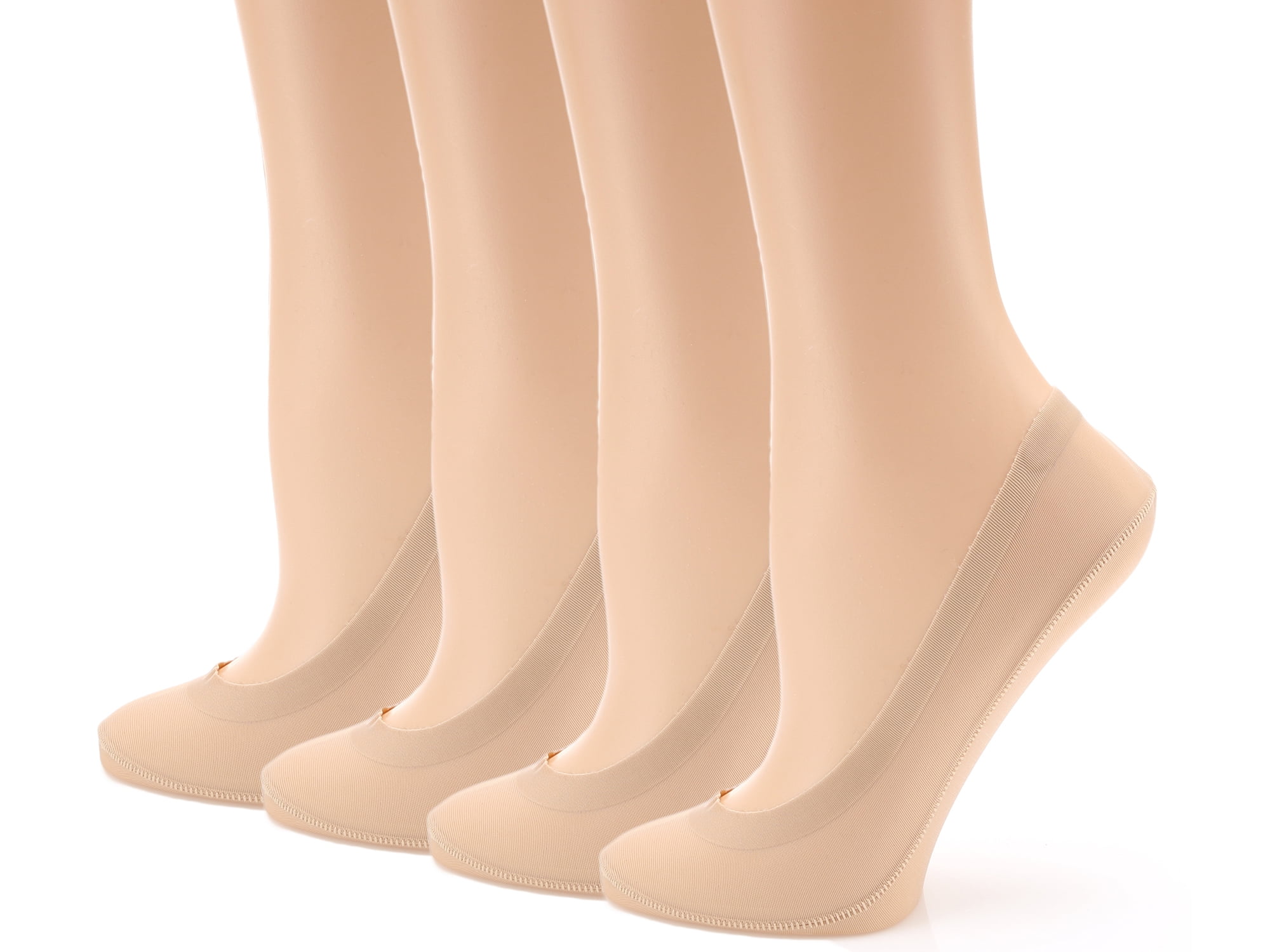 MIRMARU Women's Non Slip Ultra Low Cut Liner 4 Pairs No Show Socks ...