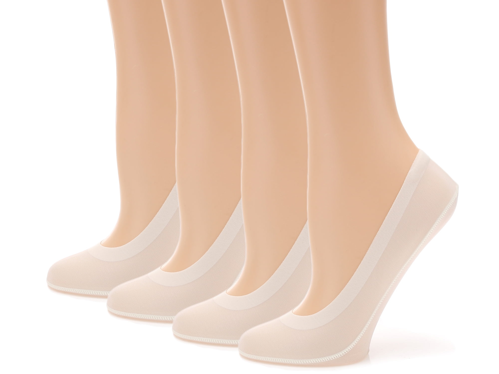 MIRMARU Women's Non Slip Ultra Low Cut Liner 4 Pairs No Show Socks ...