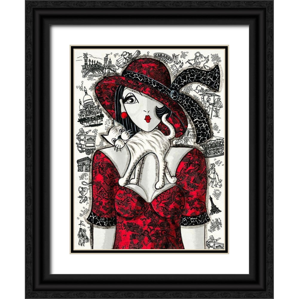 MIROTA 15x18 Black Ornate Wood Framed with Double Matting Museum Art ...