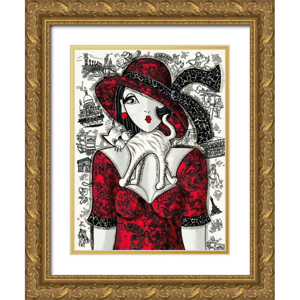 MIROTA 25x32 Gold Ornate Wood Framed with Double Matting Museum Art ...