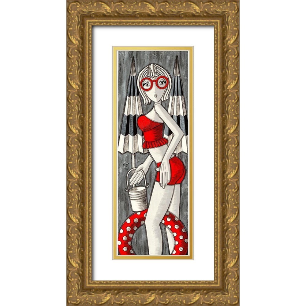 MIROTA 9x18 Gold Ornate Wood Framed with Double Matting Museum Art ...