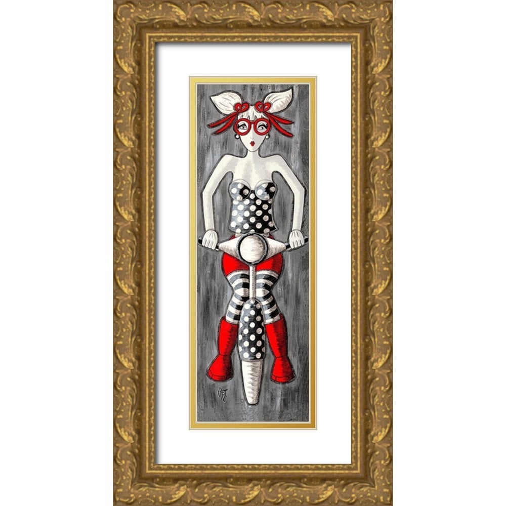 MIROTA 9x18 Gold Ornate Wood Framed with Double Matting Museum Art ...