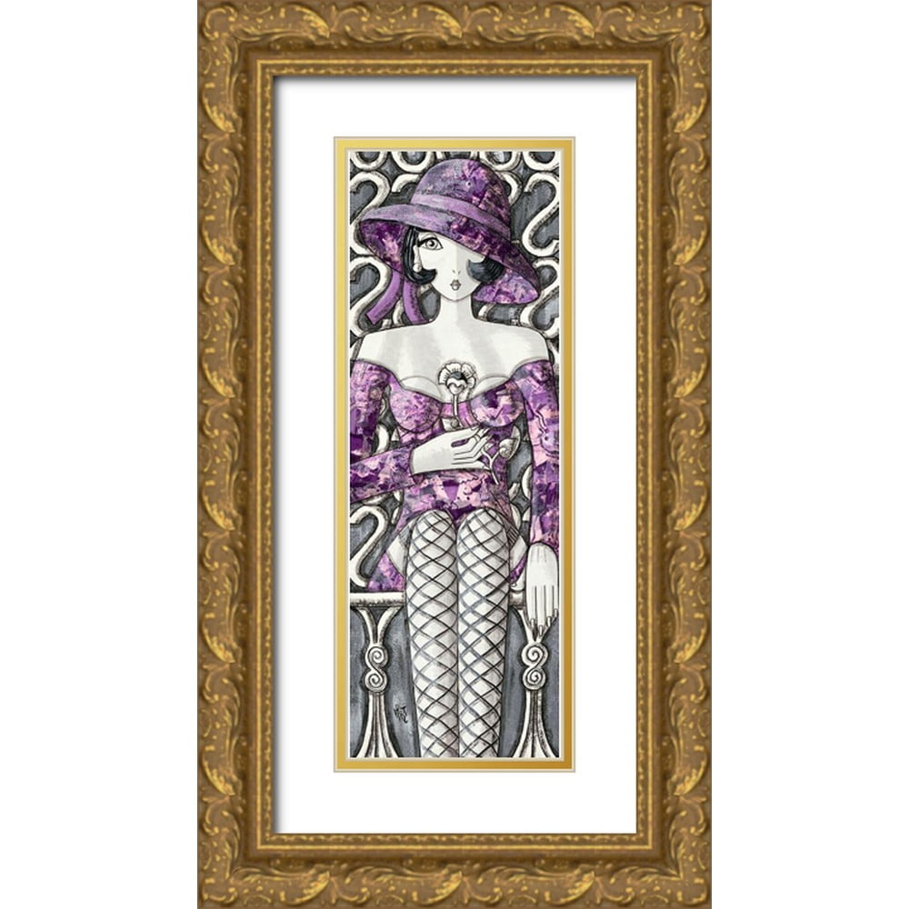 MIROTA 9x18 Gold Ornate Wood Framed with Double Matting Museum Art ...