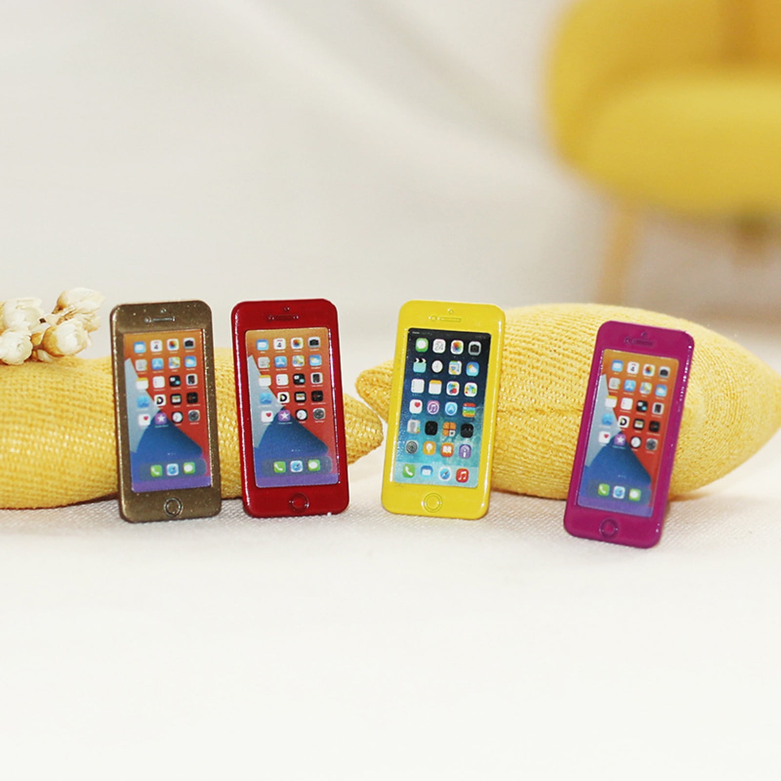 MIRROR 1:12 Doll House Phone Model High Simulation Dollhouse Digital ...