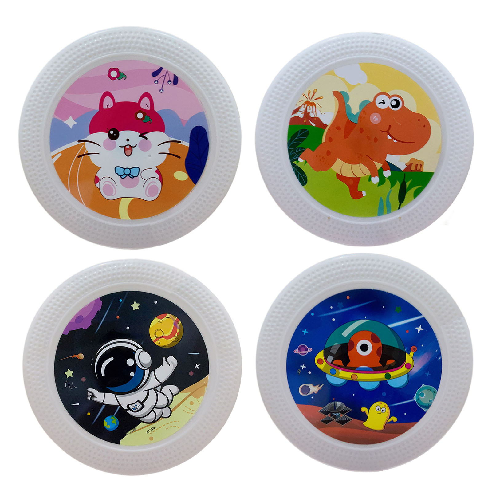 MIRROR 1/4Pcs 22.5CM LED Flying Disc Glow in The Dark Waterproof ...