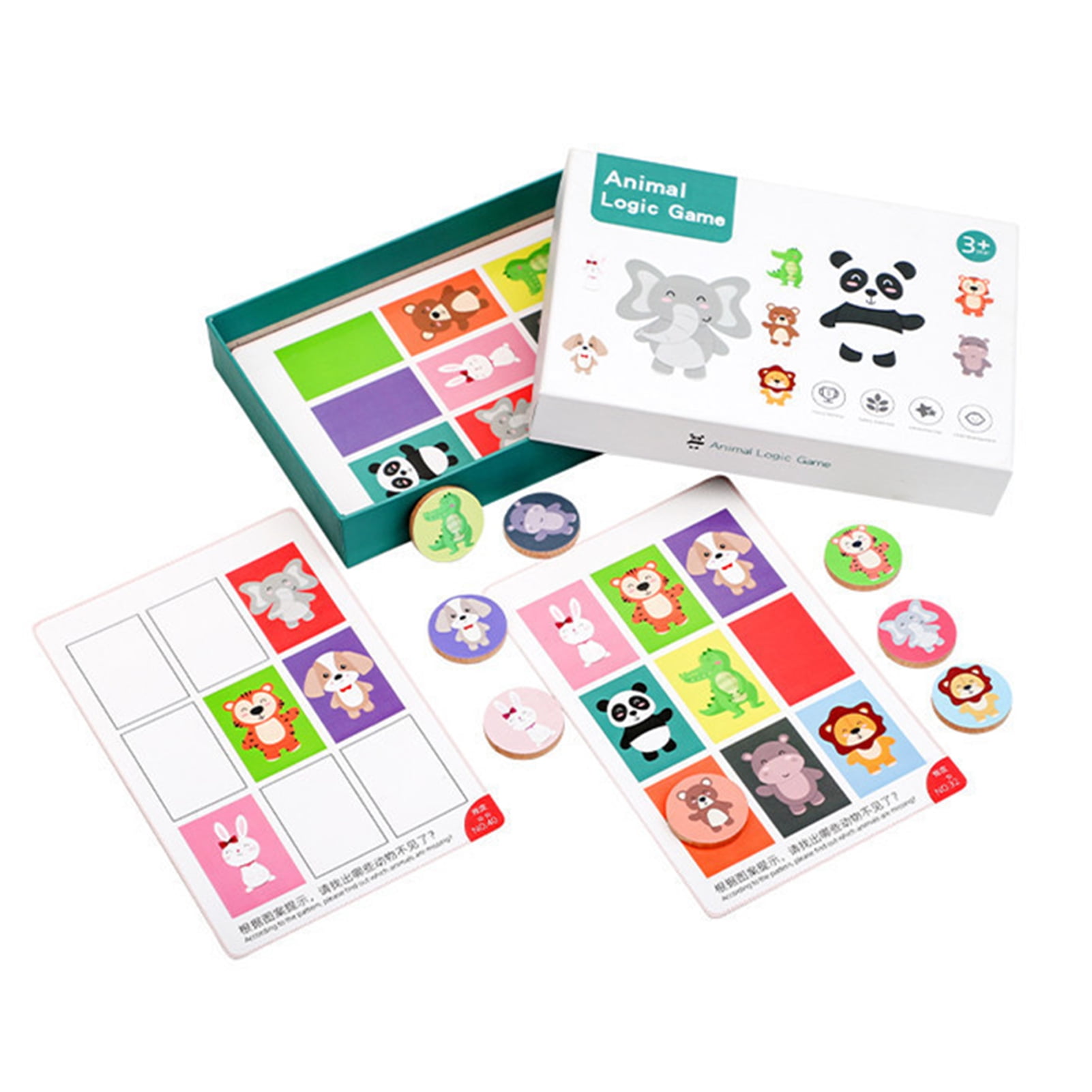 MIRROR 1 Set Cognition Kids Toy Logic Learning Logic Matching Game ...