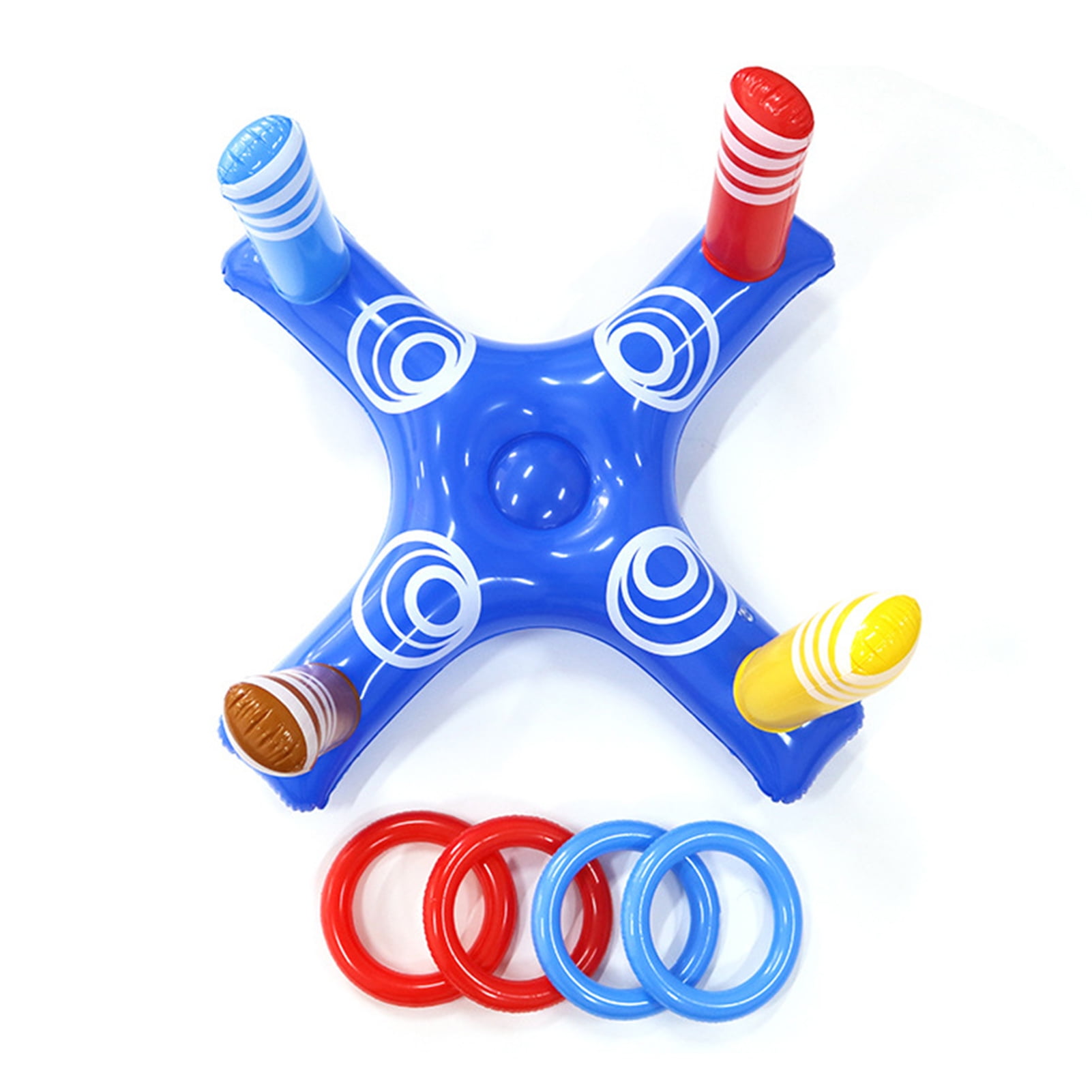 MIRROR 1 Set Inflatable Pool Ring Toss Toy with 3/4 Rings Kids Adults ...