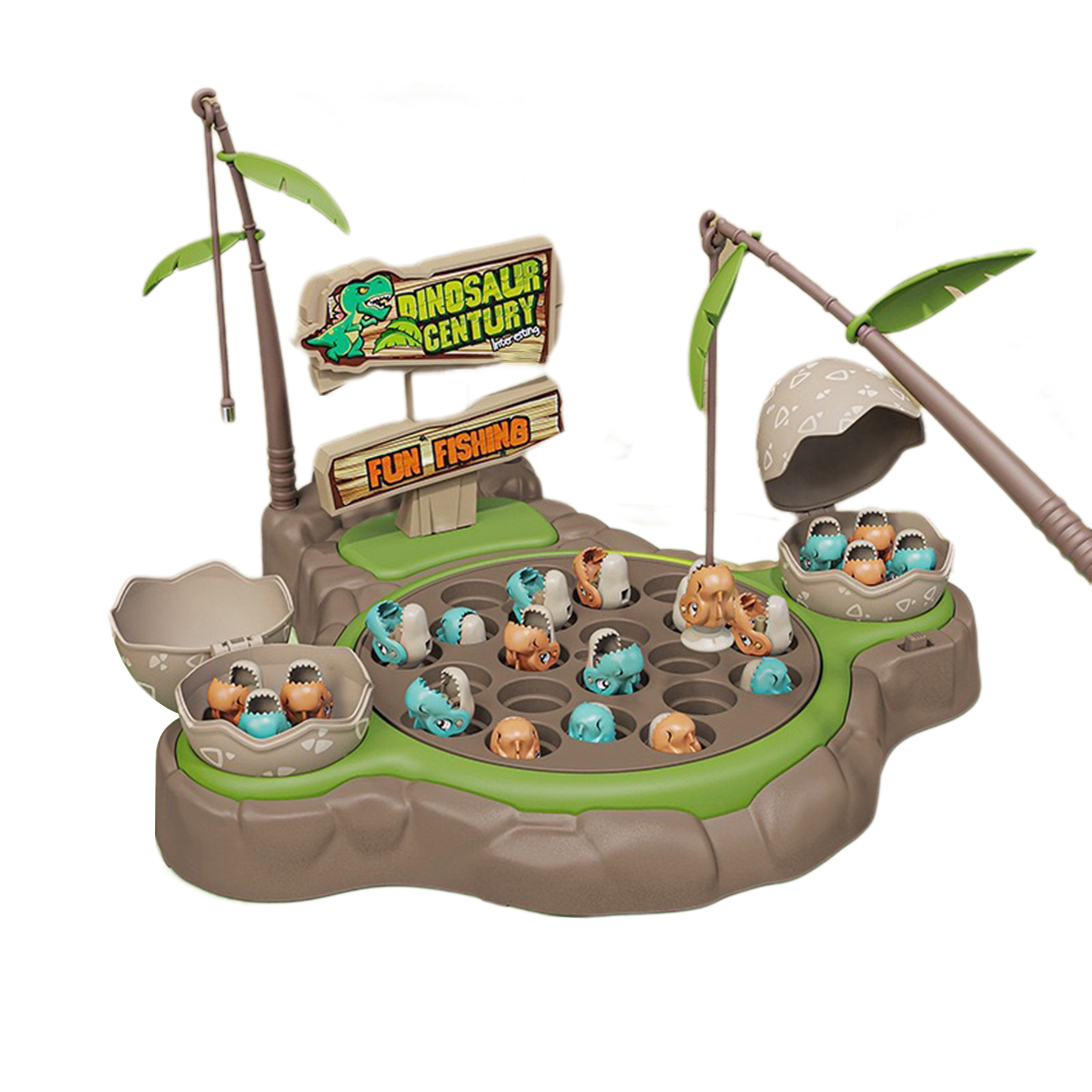 MIRROR 1 Set Kids Dinosaur Fishing Game Number Counting Skills Learning ...