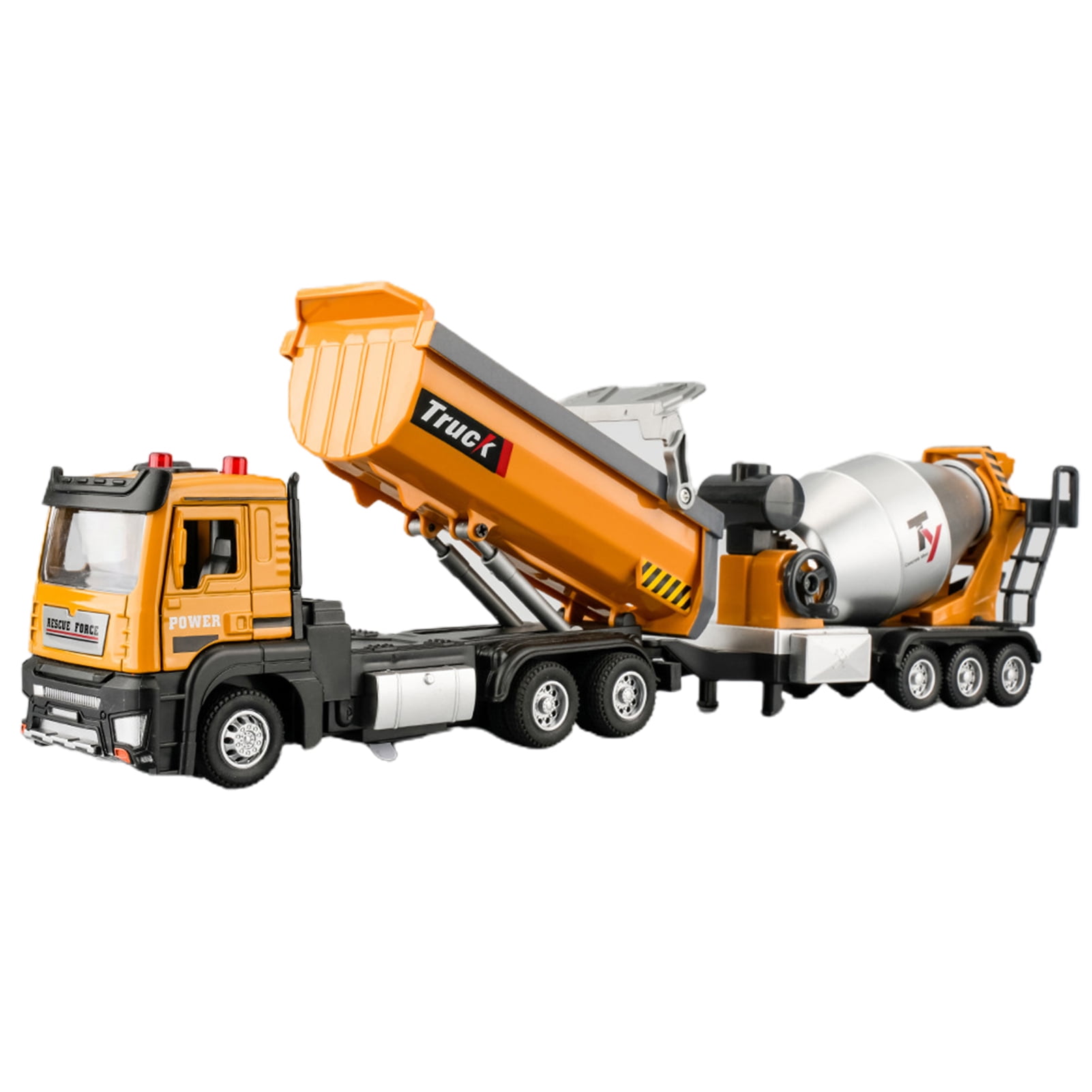 MIRROR Alloy Dump Truck Toy with Sound Light Movable Joints Realistic ...