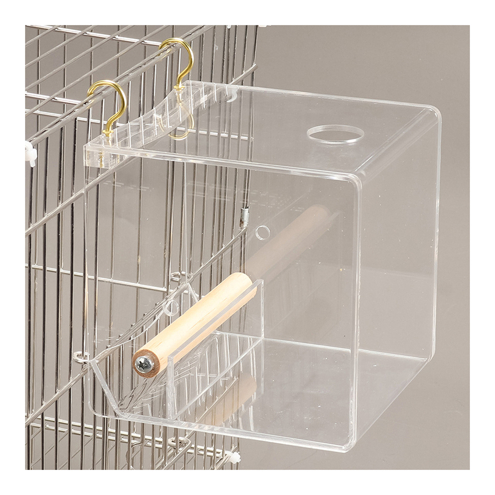 MIRROR Bird Feeder Large Capacity Transparent Hanging Bird Food Feeder ...