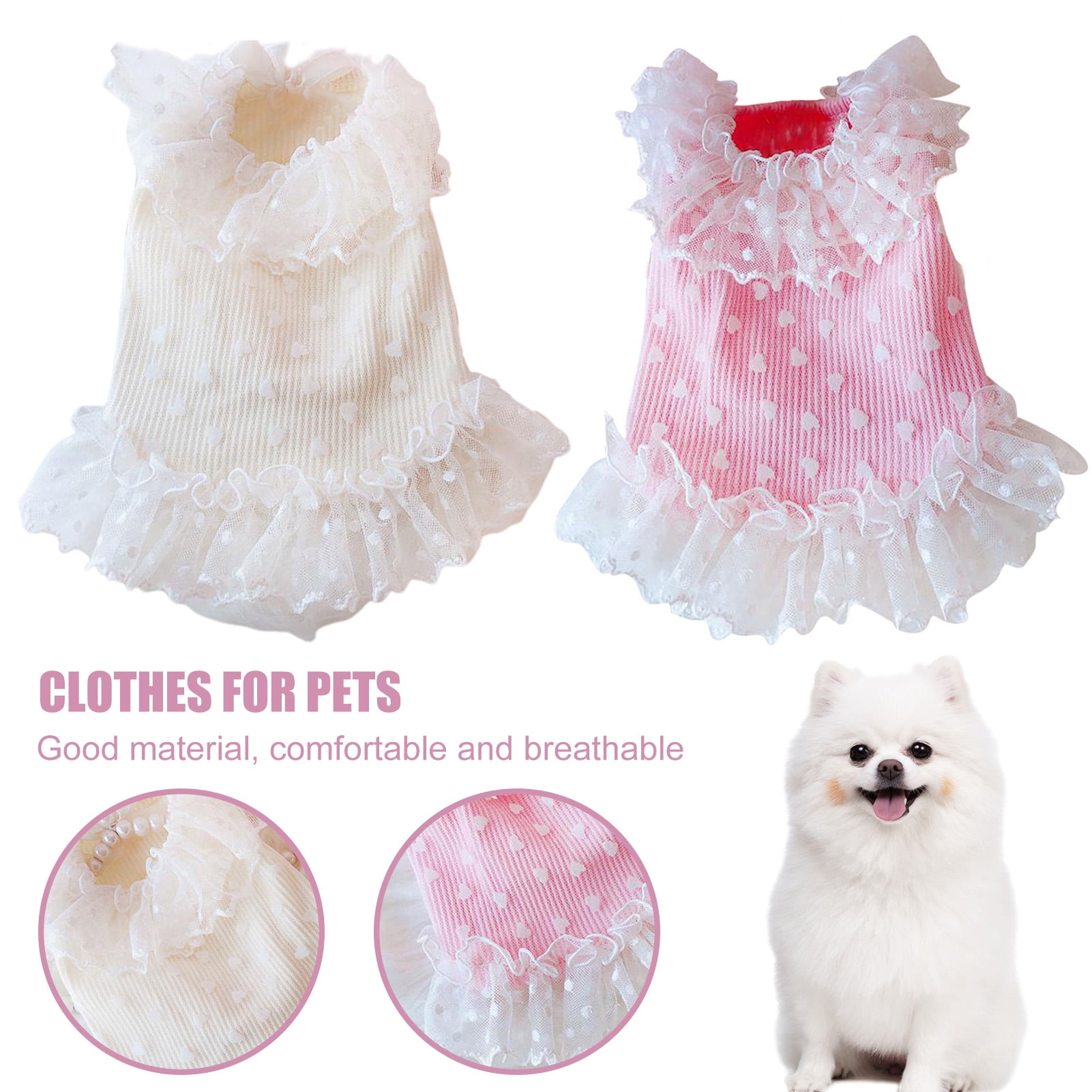 MIRROR Breathable Dog Dress Beautiful Eye-catching Charming Pullover ...