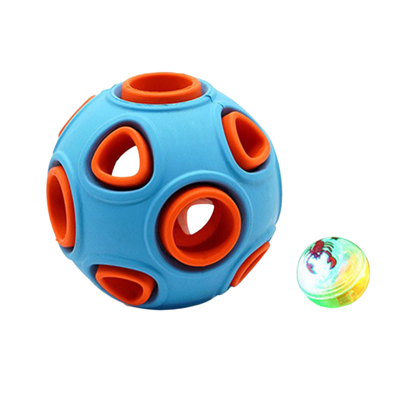 MIRROR Dog Balls with Bell Sound Rubber Bouncy Fetch Ball Chew ...
