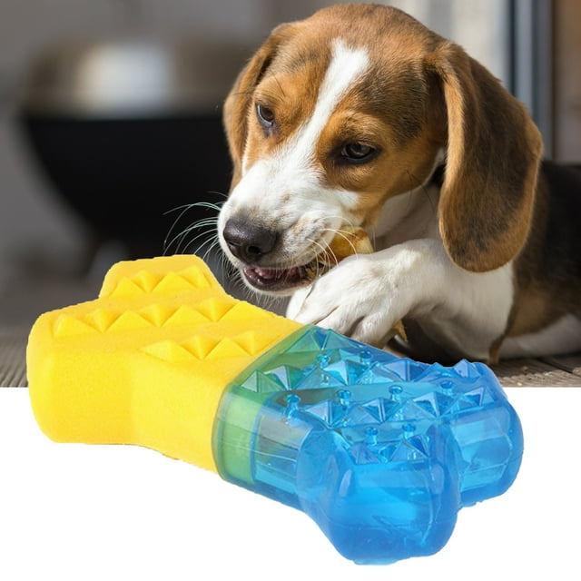 MIRROR Dog Cooling Toy Heat-Relieving Bone Shape TPR Bite Resistant Pet Molar Chew Toy for ...