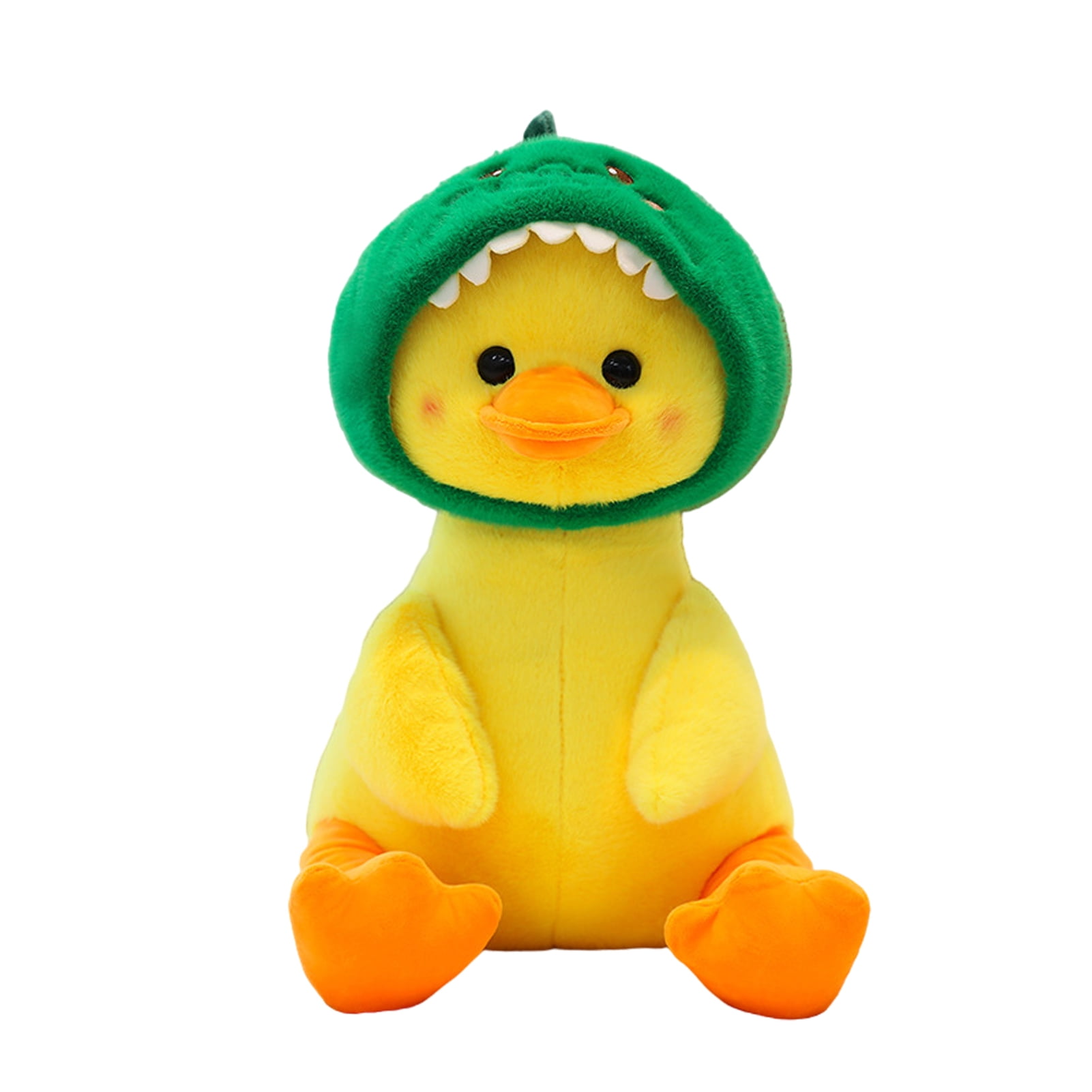 MIRROR Duck Plush Toy with Removable Rabbit Bear Dinosaur Hat Animal ...
