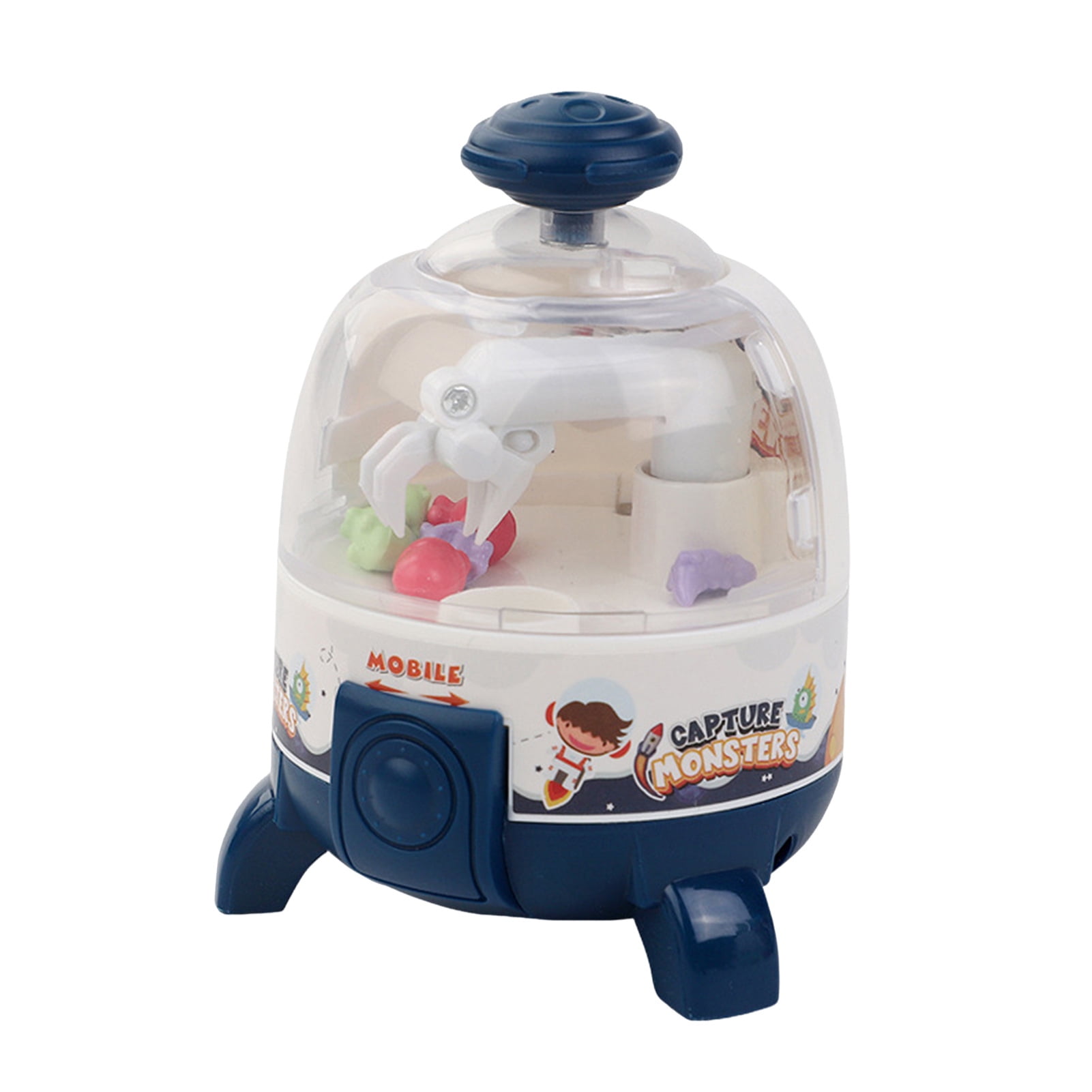 MIRROR Kids Rocket Claw Machine Toy with 6 Figurines DIY Sticker ...