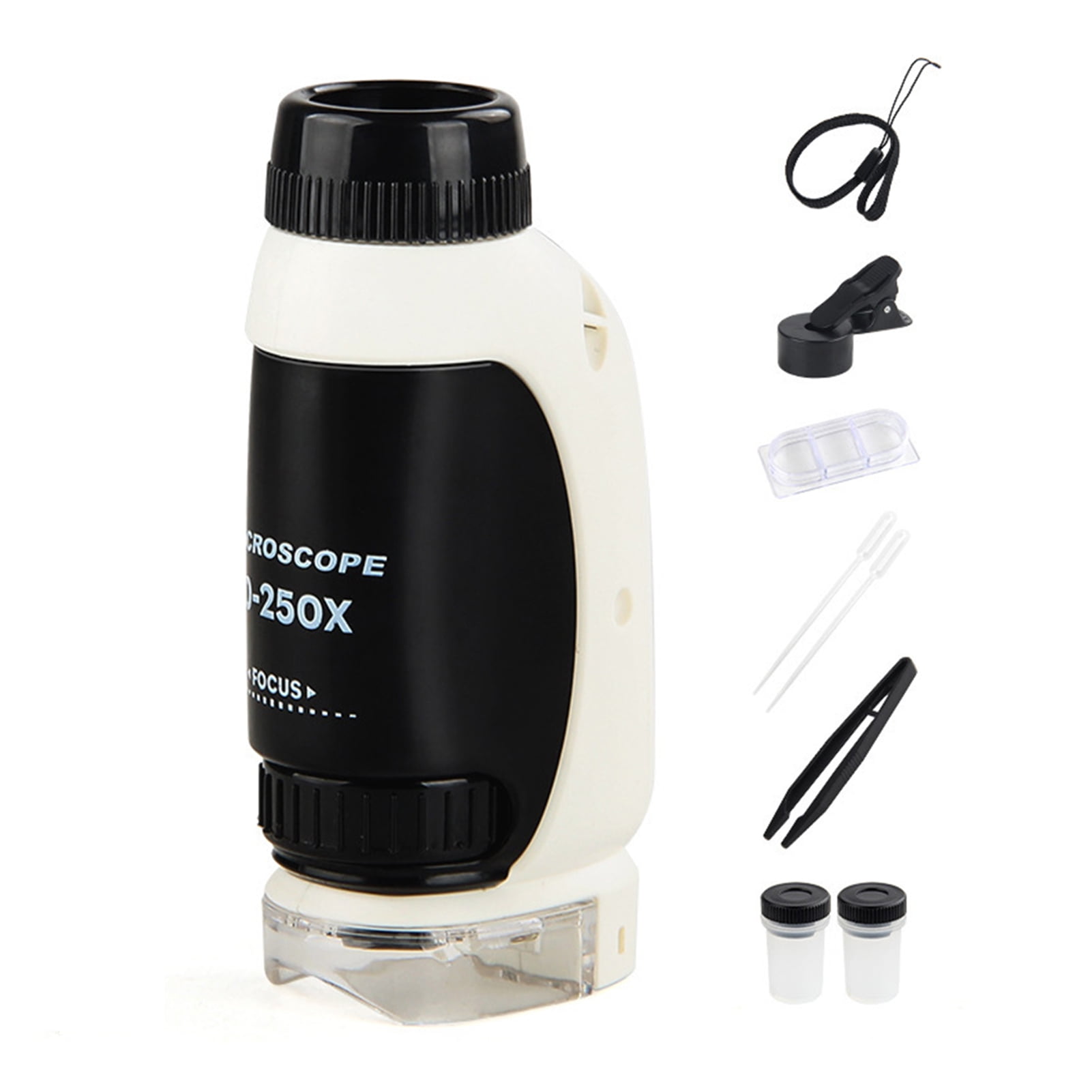 MIRROR Mini Kids Microscope with LED 50-250X Zoom Magnification Clear ...