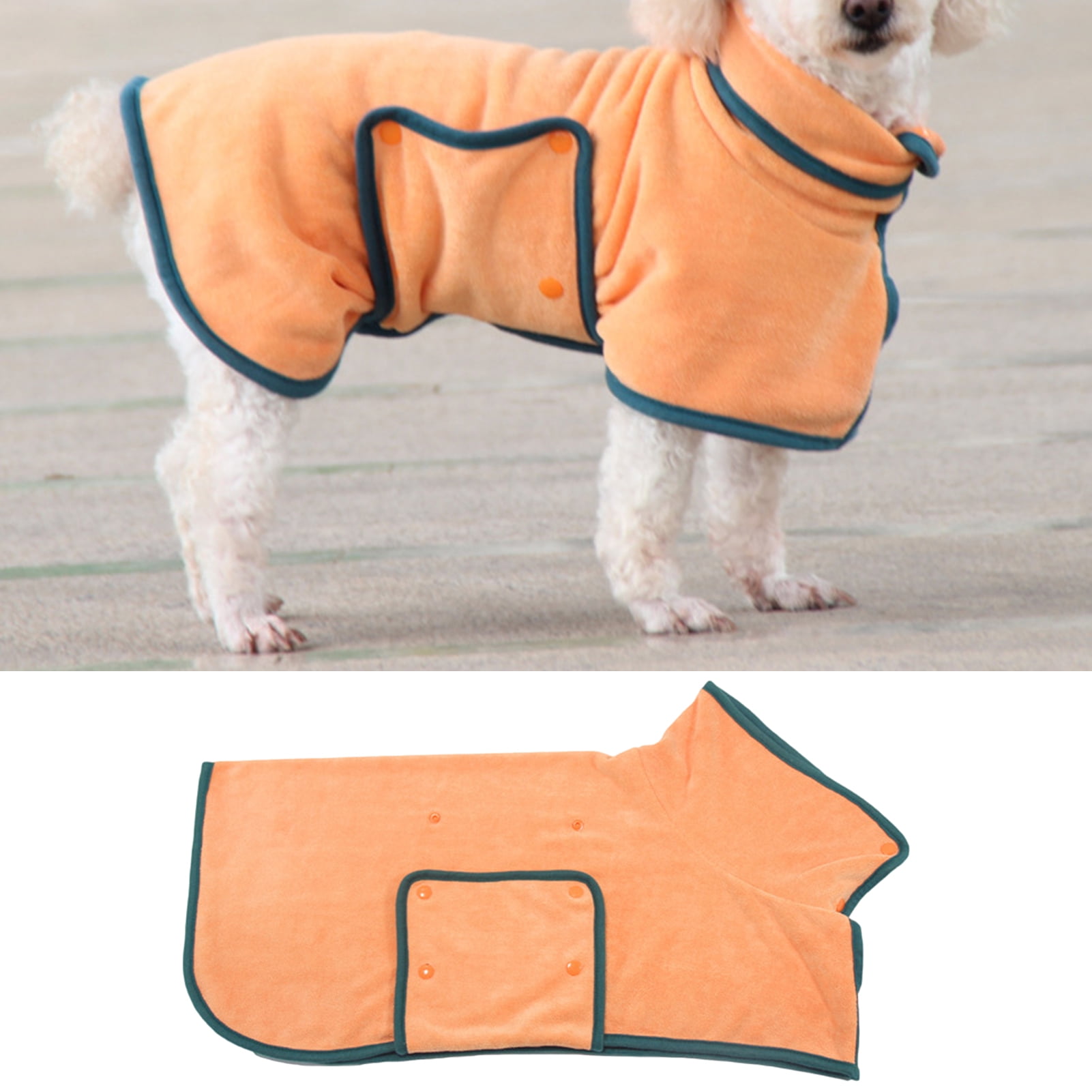 MIRROR Pet Bathrobe Super Absorbent Adjustable Polyester Quick-drying ...