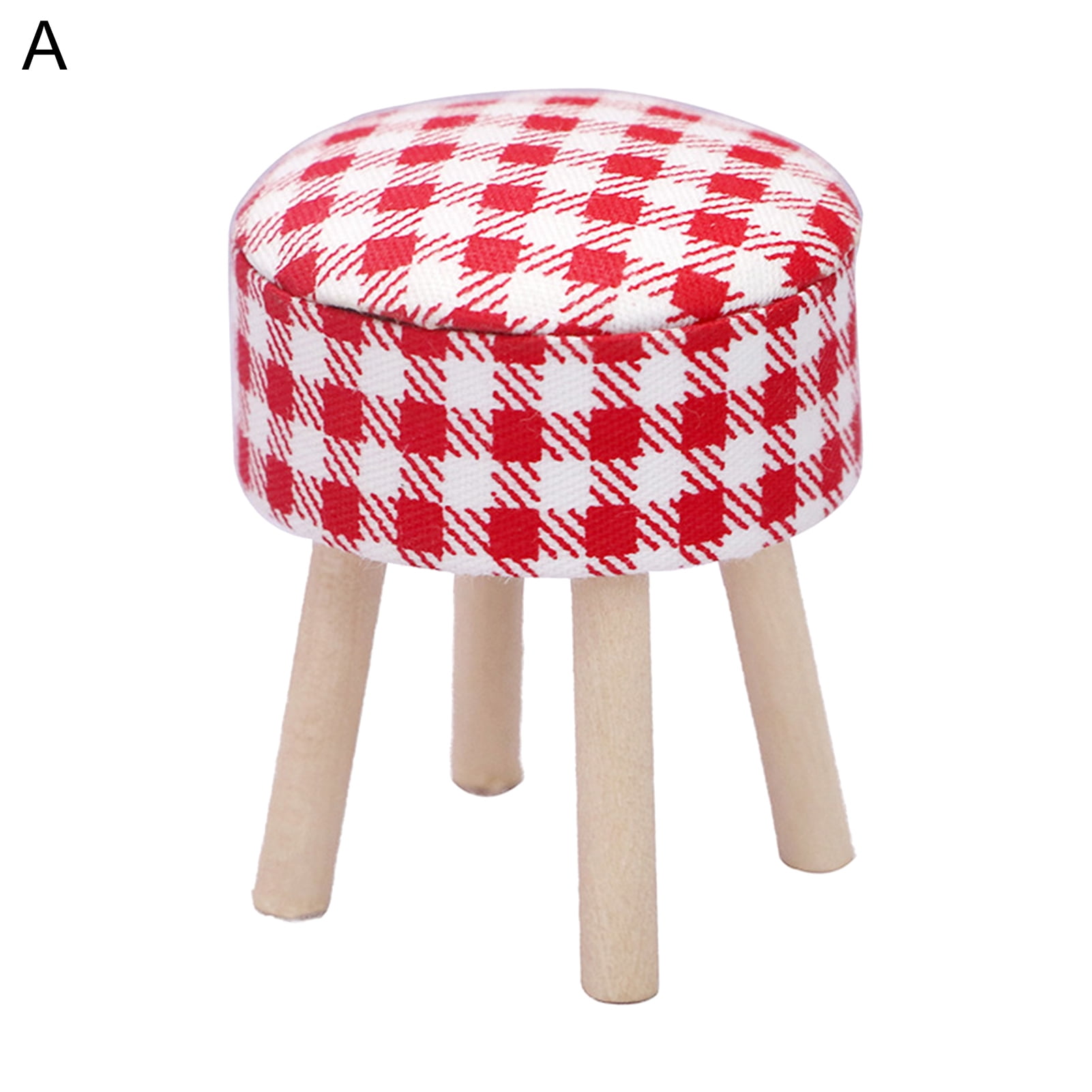 MIRROR Simulation Small Stool Soft Nice-looking Wood Mini Doll House ...