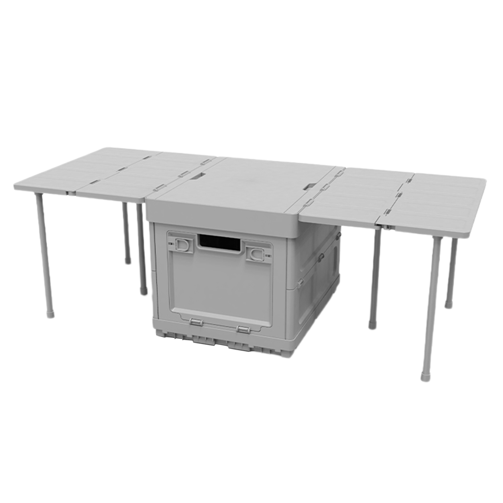 MIRROR Storage Table Box Folding Picnic Table Multi-functional Camping ...