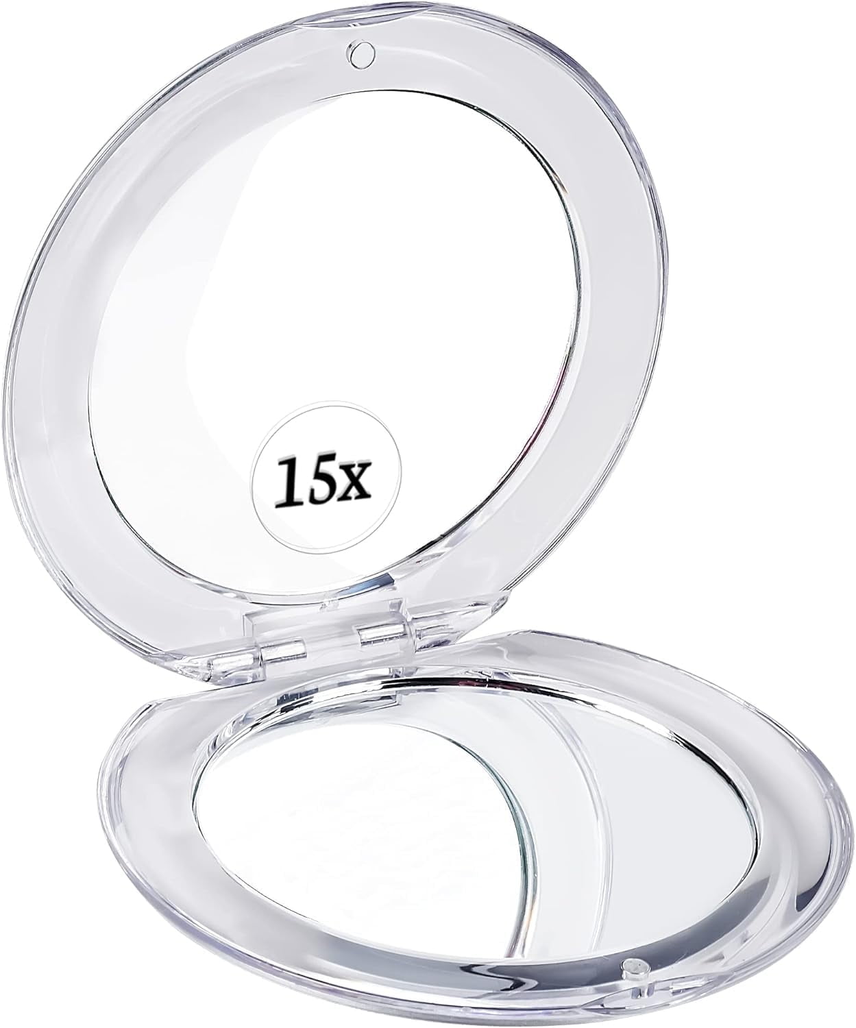 MIRRORVANA Small Compact 15X Magnifying Mirror for Travel - Handheld ...