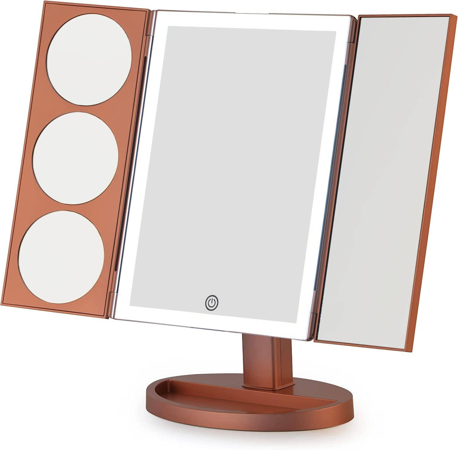 MIRRORVANA® X-Large Vanity Makeup Mirror with LED Lights | 360 ...