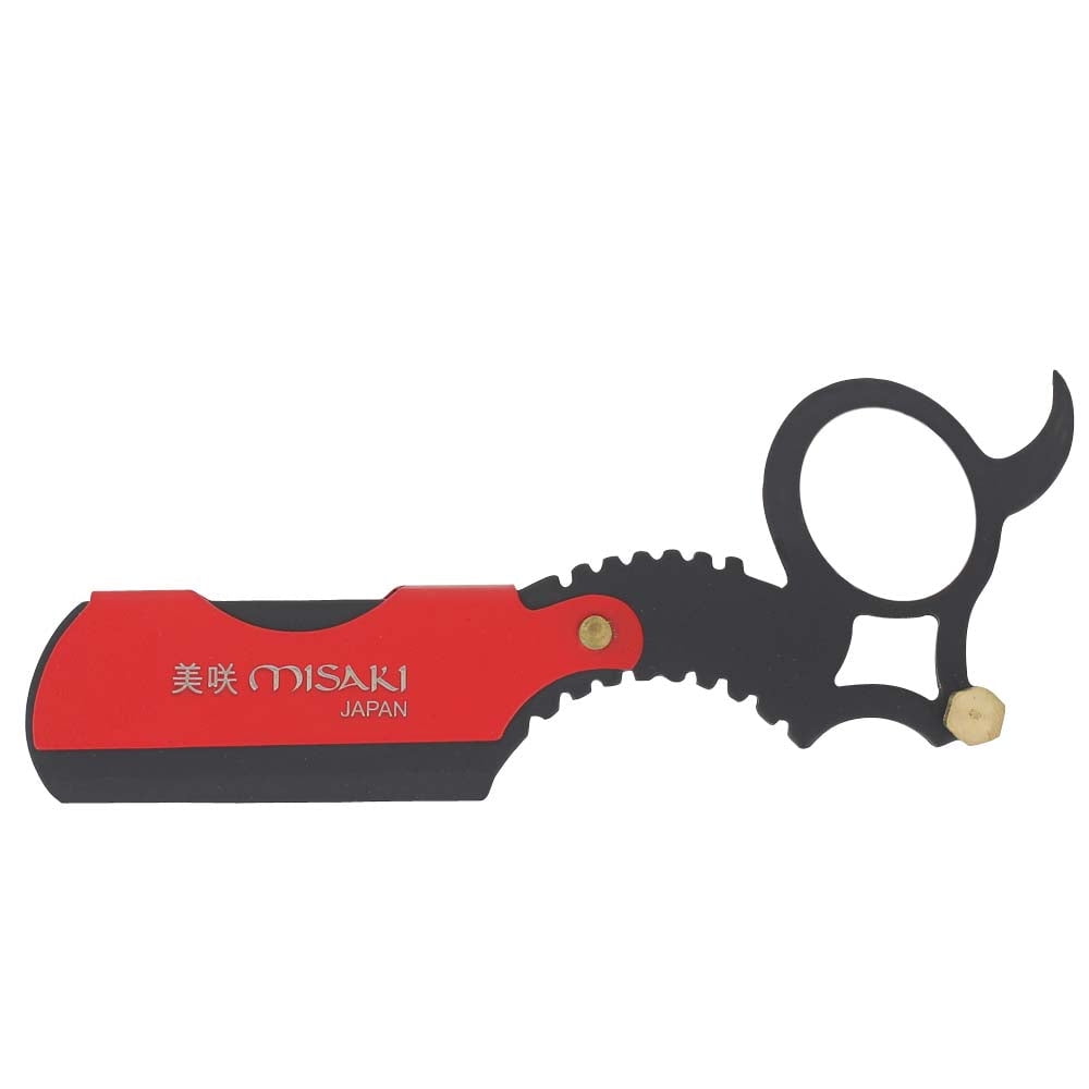 MISAKI FINGER STRAIGHT RAZOR - BLACK RED - Walmart.com