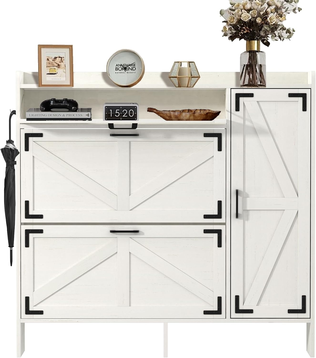 MISHAO Shose Storage Cabinet for Enterway, Hidden Shoe Rack Cabinet ...