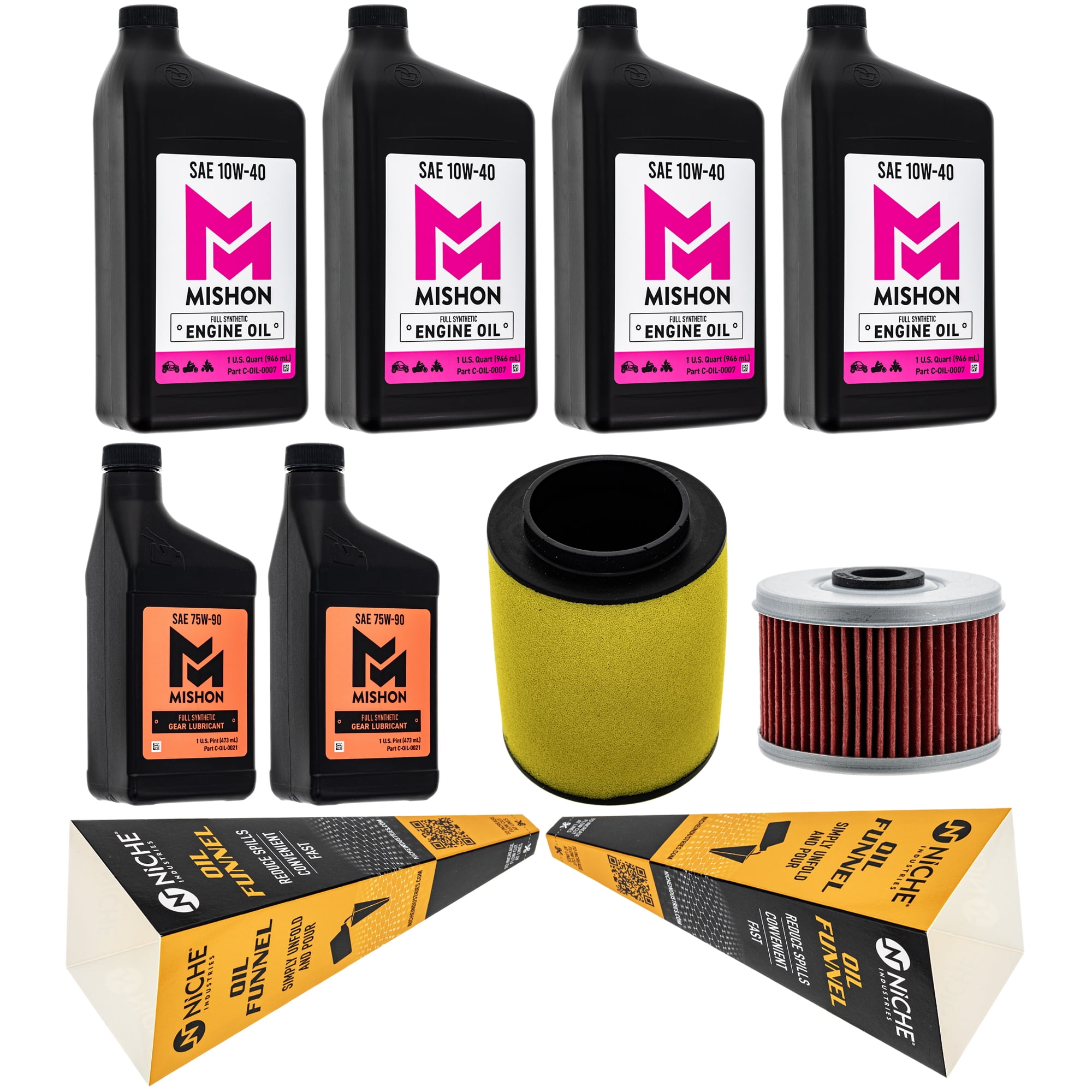 MISHON Full Service Oil Change Kit for Honda Rancher 420 TRX420 2008 ...