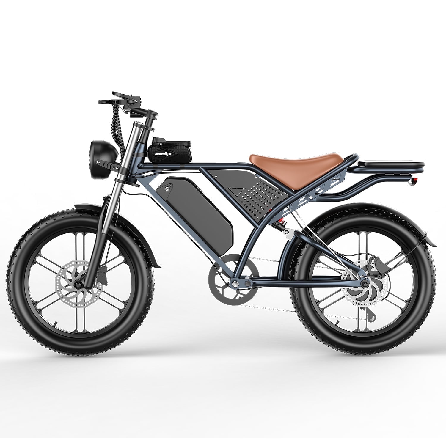 2200W Peak Electric Bike for Adults-S7, 20"4.0 Fat Tire Ebike, 7-Speed 48V 20Ah Cargo Ebike,All ...