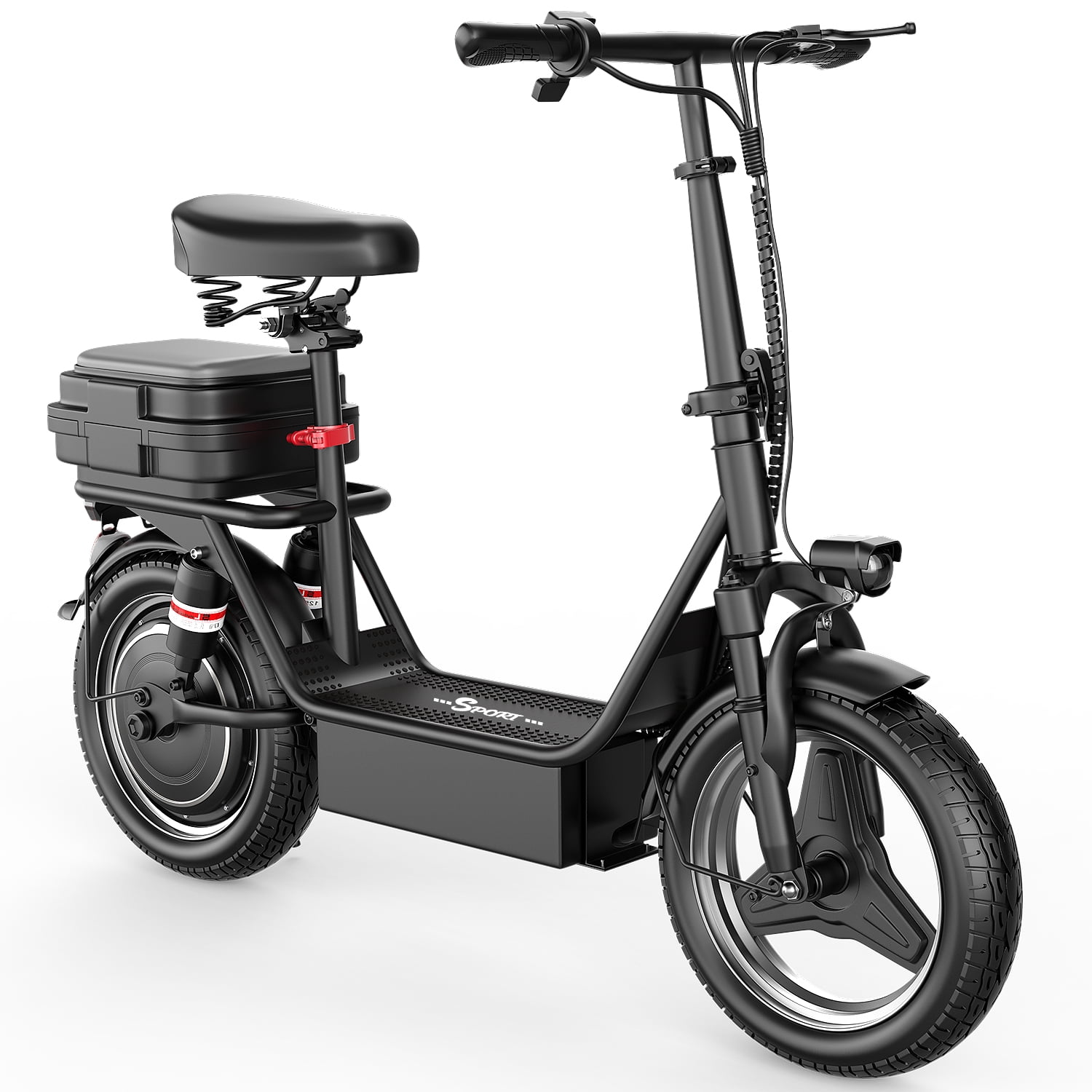 MISODO 500W 25MPH Electric Scooter with Seat,28 Miles,14'' Puncture ...