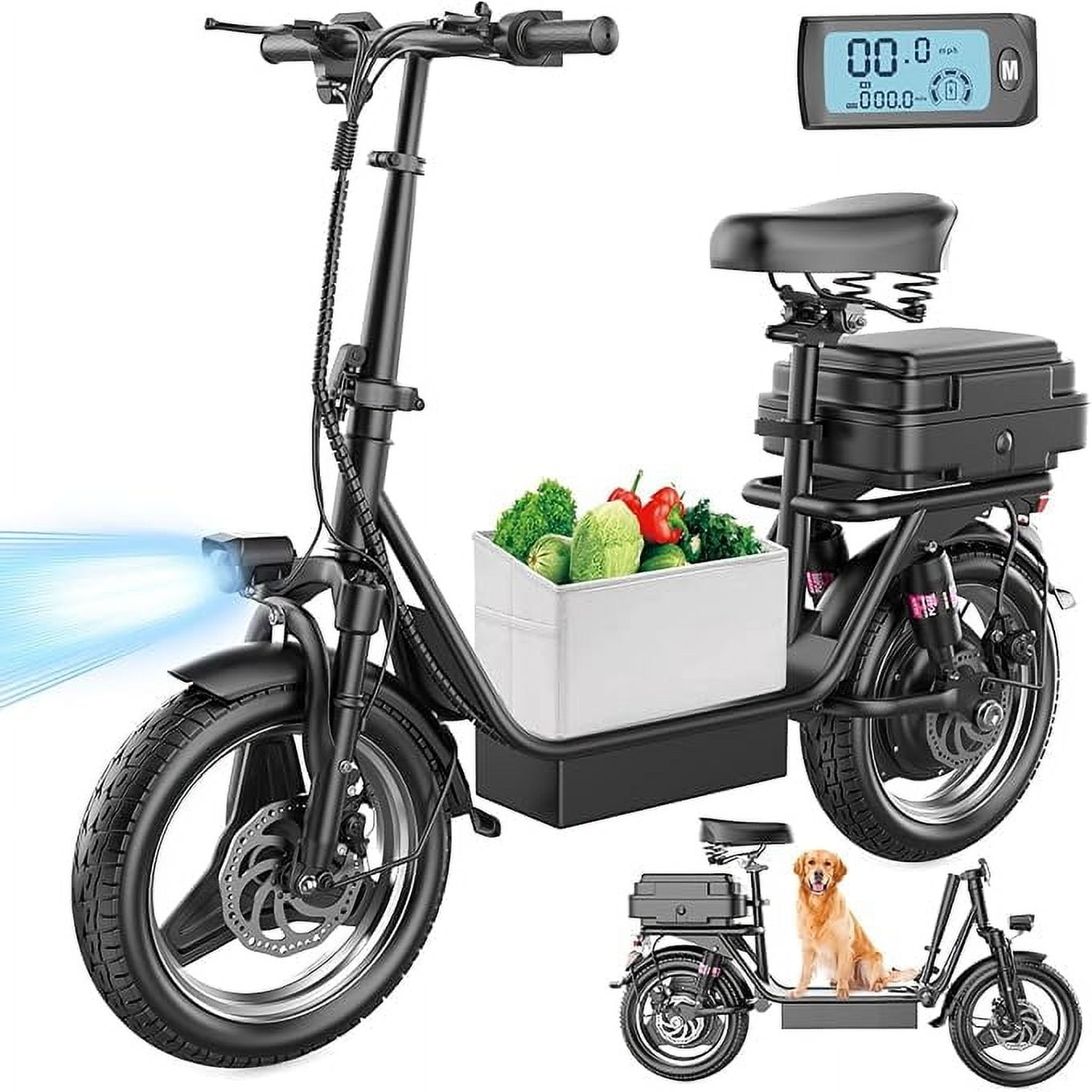 MISODO 500W 25MPH Electric Scooter with Seat,28 Miles,14'' Puncture ...