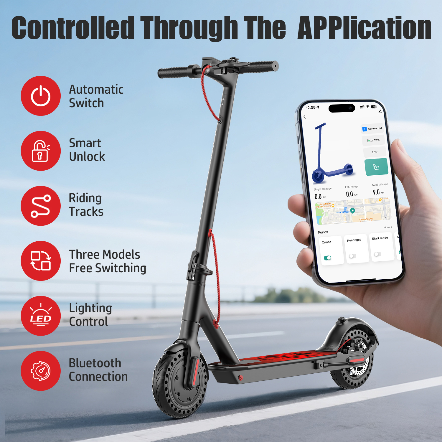 ASKGO Electric Scooter for Adults, 350W Motor, 21Miles Range, 19 Mph, 8 ...