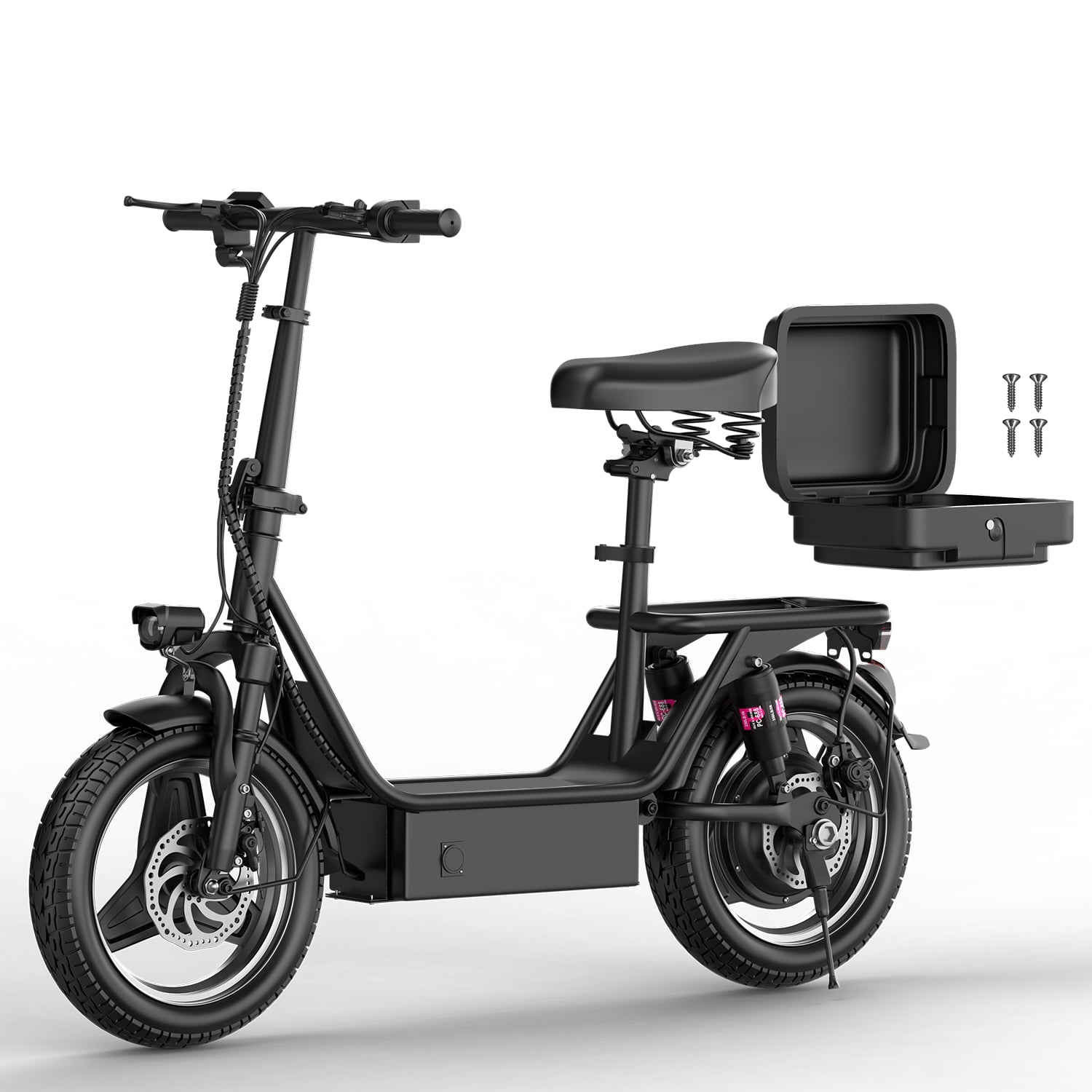 MISODO Electric Scooter with Seat 650W Peak Motor Up to 25 MPH 25-30 ...
