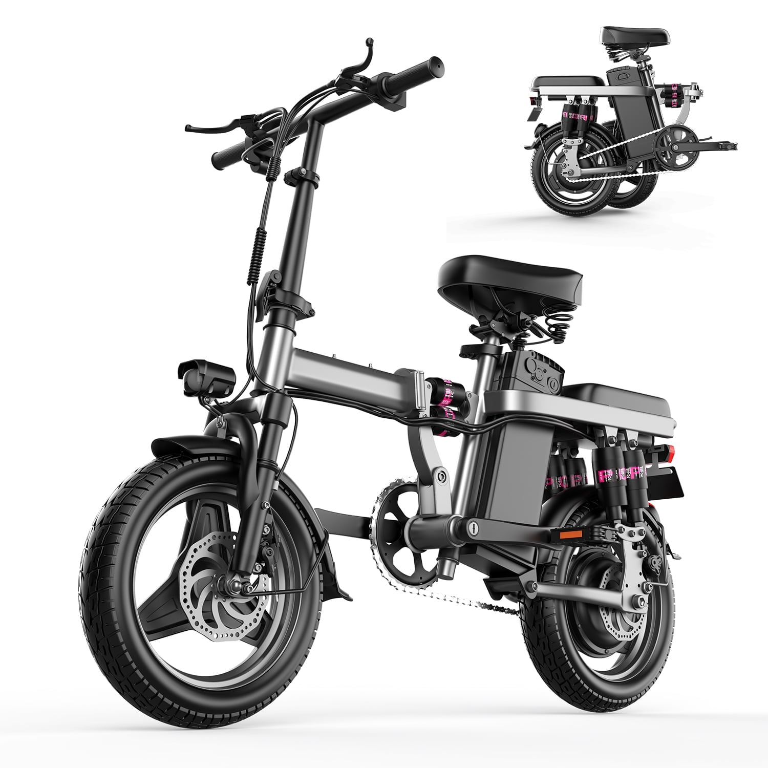 MISODO Two-Person Mini Ebike, Super Load-Bearing 300 Pounds,500w Peak ...