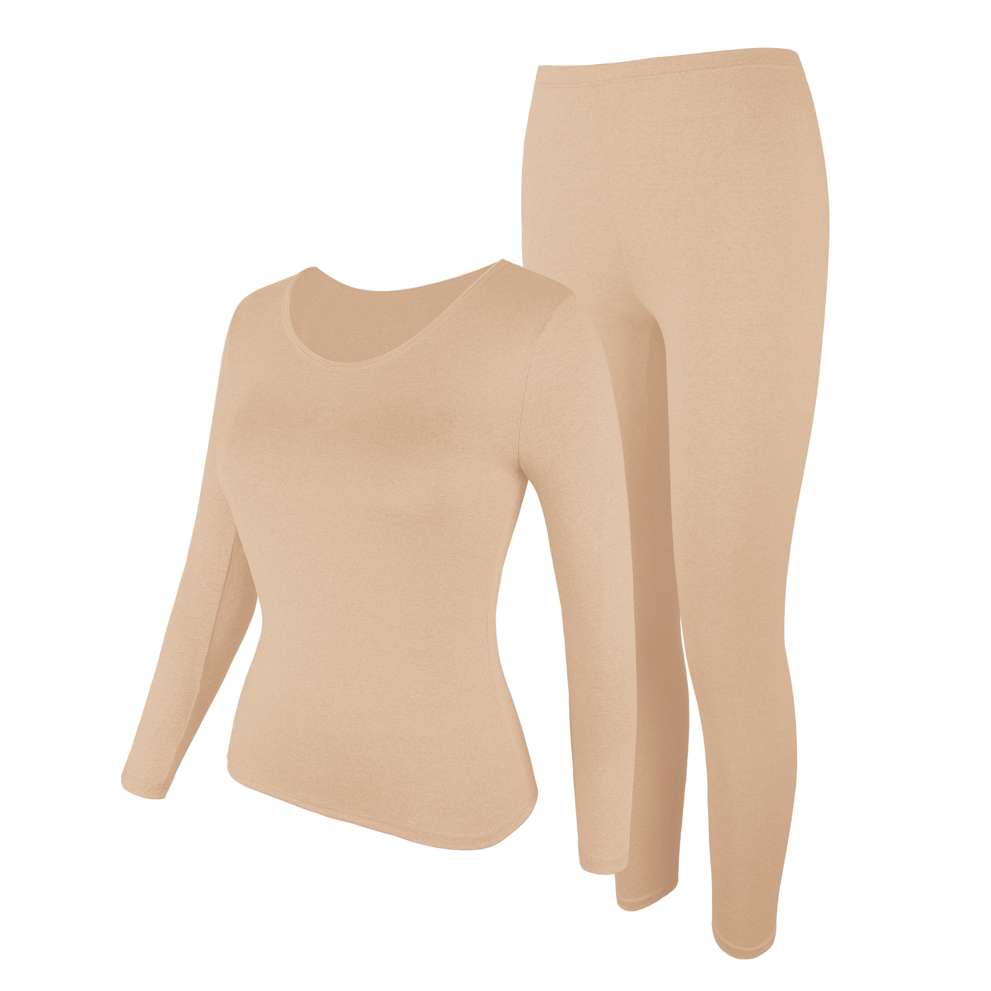 MISS COCOLI Thermal Underwear for Women Long Underwear Sets Crew Neck ...