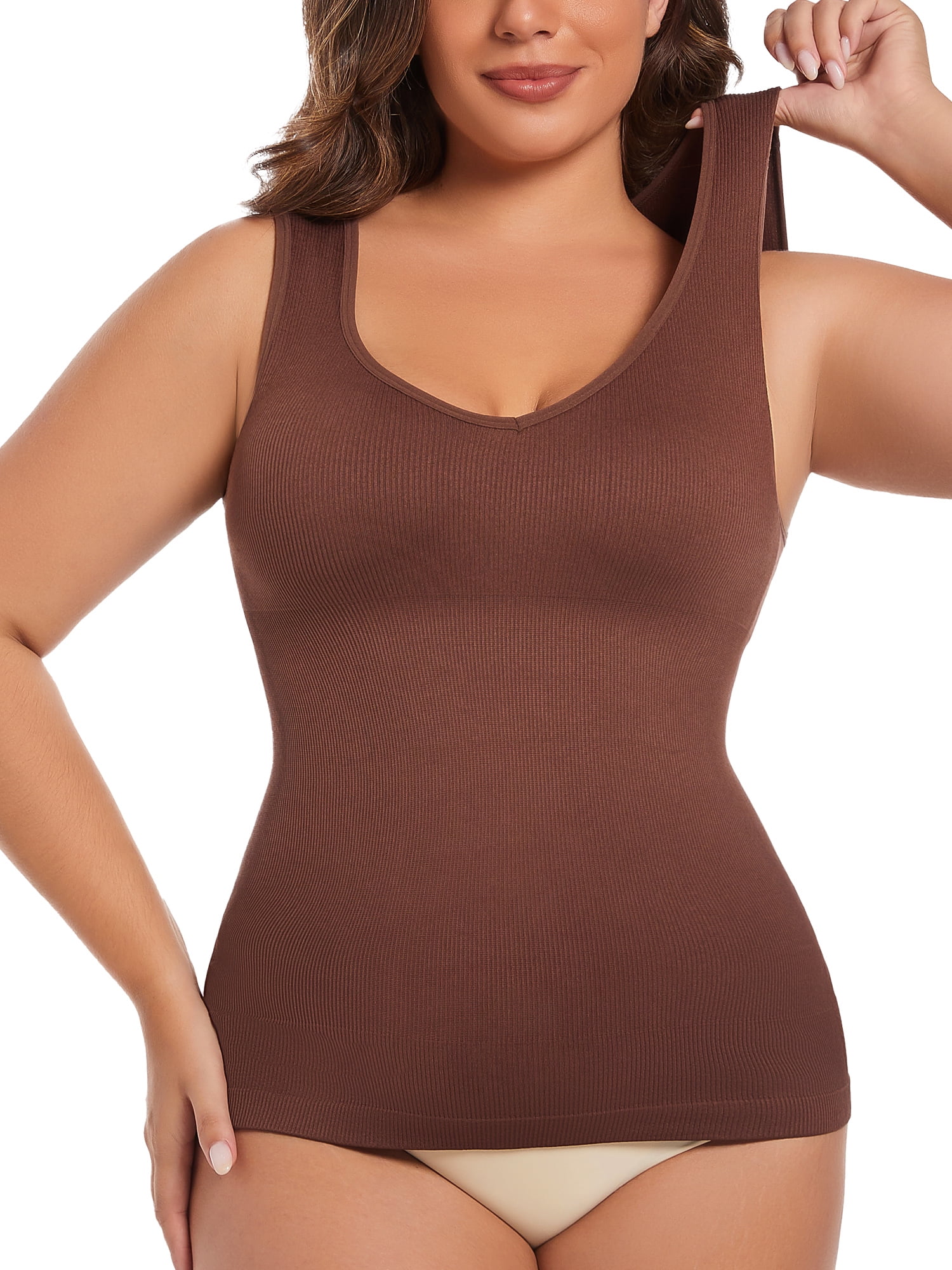 MISS MOLY Shapewear Tummy Control Tank Top Compression Tanks for Women V-Neck Camisole Cami ...