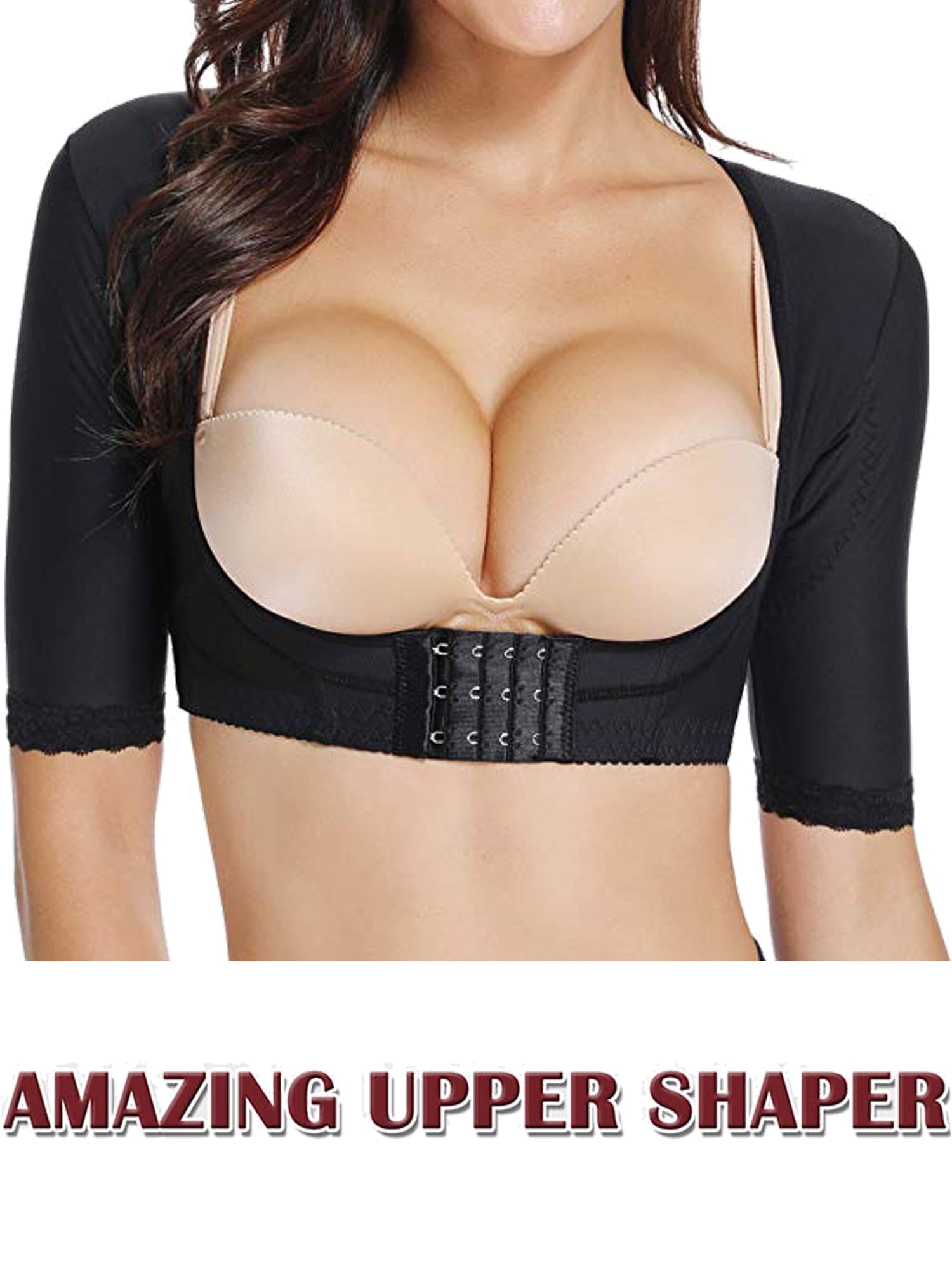 MISS MOLY Women Upper Arm Shaper Body Compression Sleeves Post Surgical Slimmer Humpback Posture ...