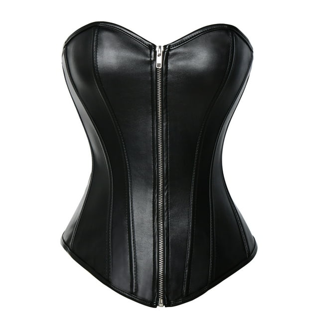 MISS MOLY Women's Lace Up Overbust Bustier Top Black Zipper Corset ... MISS MOLY Women's Lace Up Overbust Bustier Top Black Zipper Corset ...