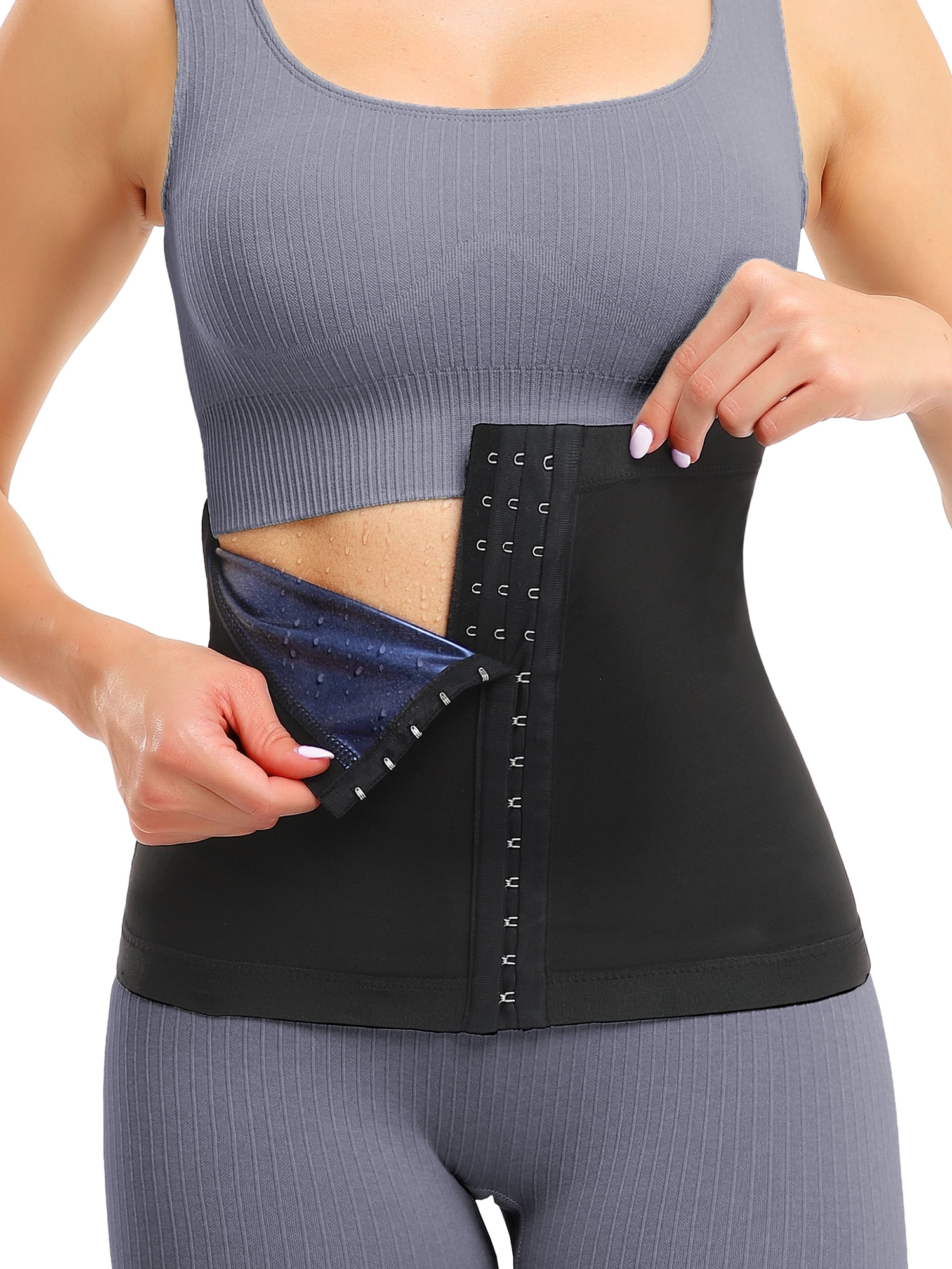 MISS MOLY Women's Sauna Suit Waist Trainer Sweat Enhancing Workout Body ...